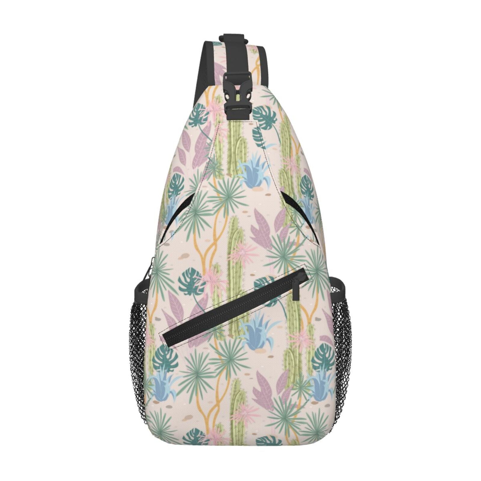 Tropical Cactus Sling Bag Chest Bag Daypack Crossbody Sling Backpack ...