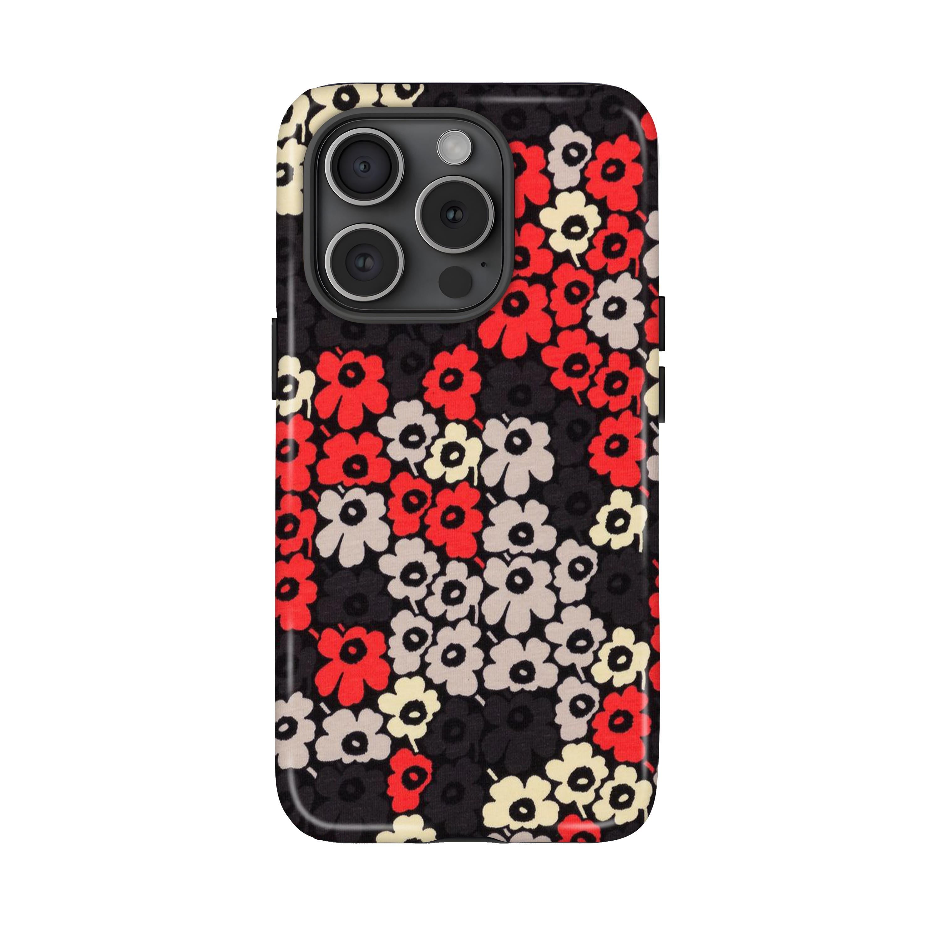 Tropical Cartoon Palms and Flowers Pattern iPhone Case 17 16 15 14 13 ...