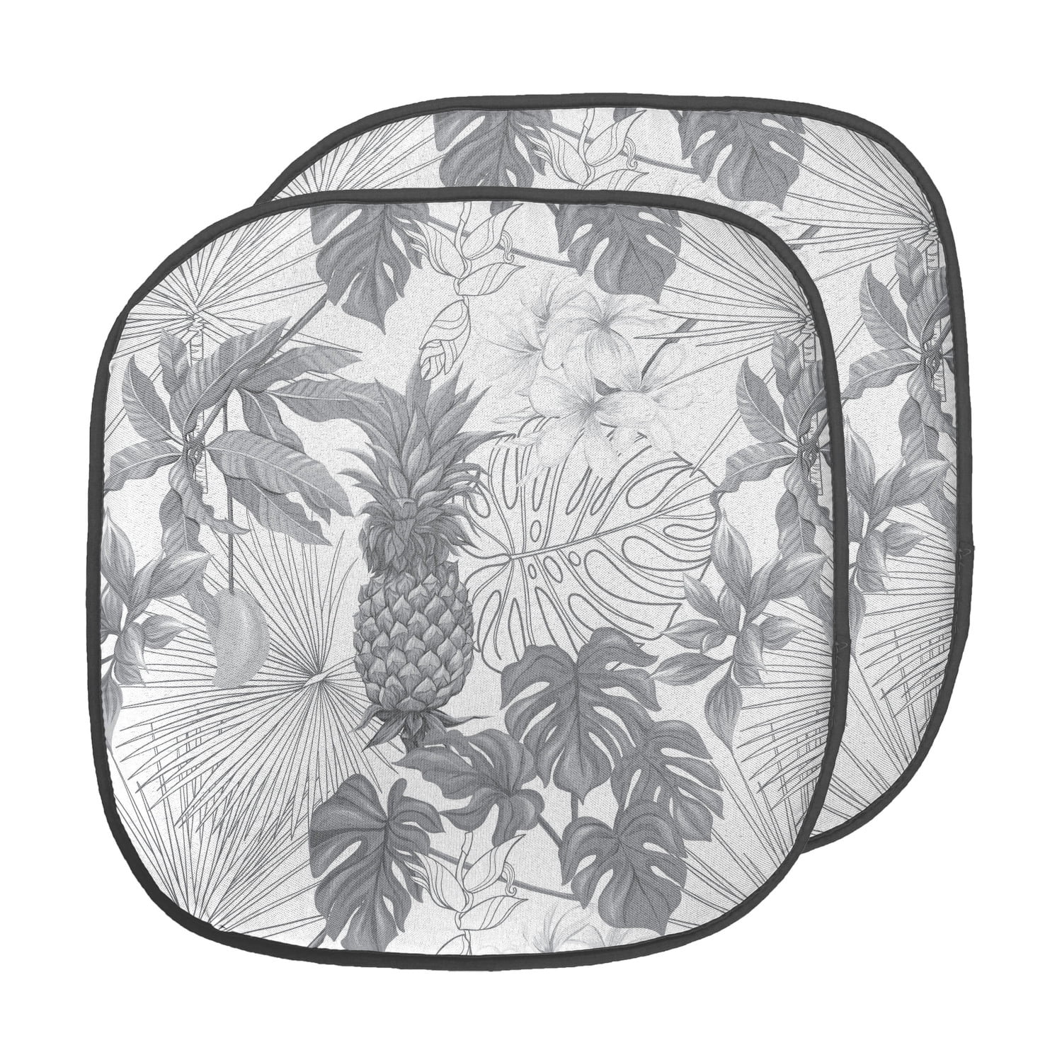 Tropical Chair Seating Cushion Set of 2, Print of Exotic Plantation ...
