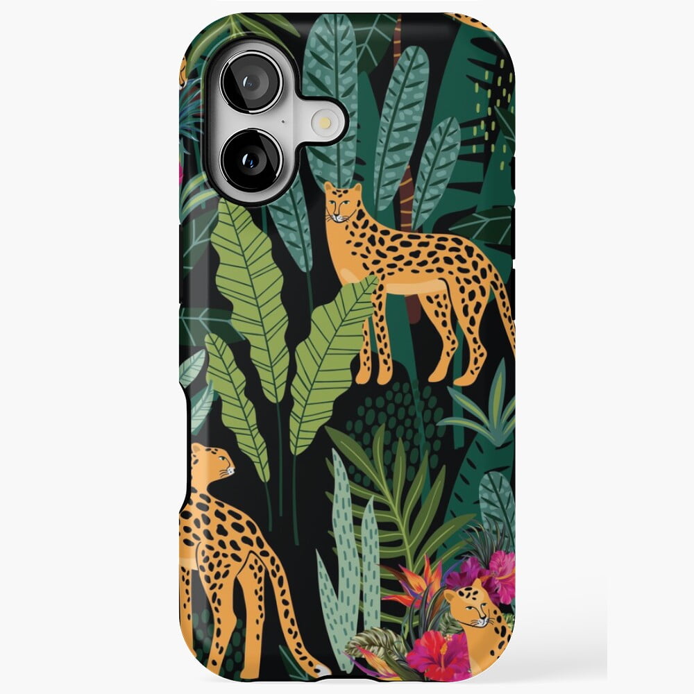 Tropical Cheetah Animal Floral Fusion Art for iPhone 17 to 11 Pro Max ...