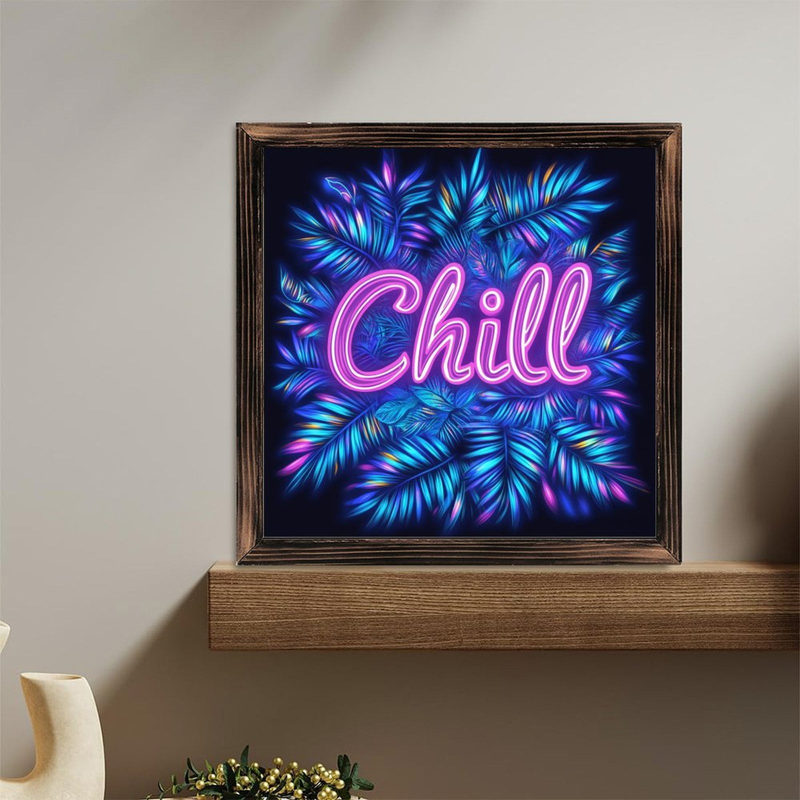 Tropical Chill Style Wooden Sign Wall Plaque - Vintage Art Decoration ...