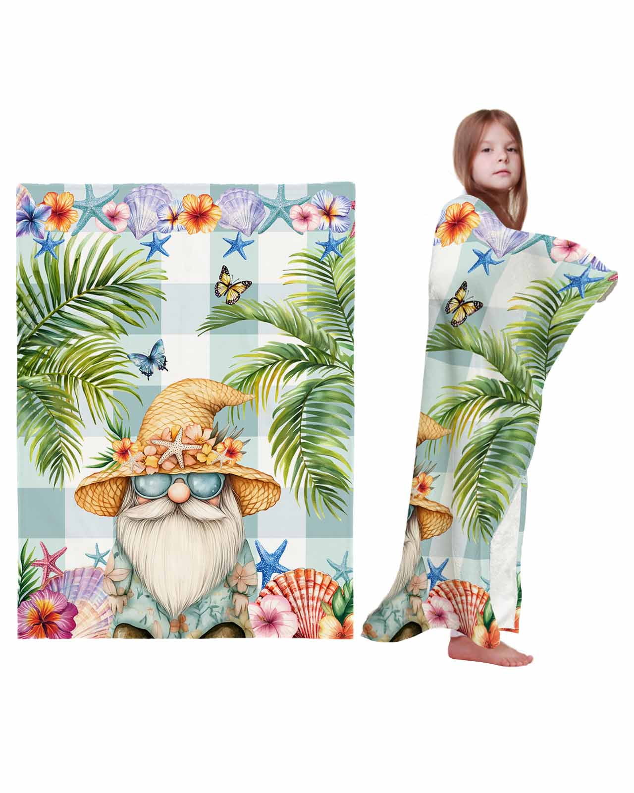 Tropical Coastal Baby Blankets for Girls/Boys, Vintage Dwarf Shell ...