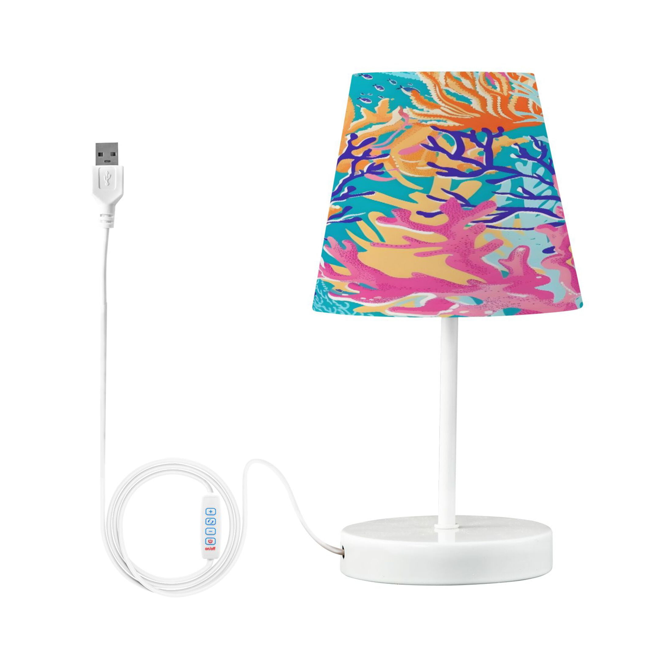 Tropical Coral Reef Desk Lamp LED Table Nightstand Lamps with 3 Color ...