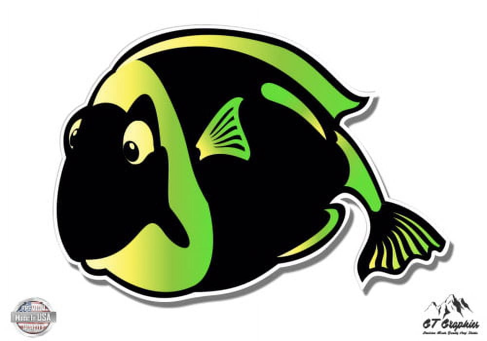 Tropical Cute Funny Fish - 5" Vinyl Sticker - For Car Laptop I-Pad ...
