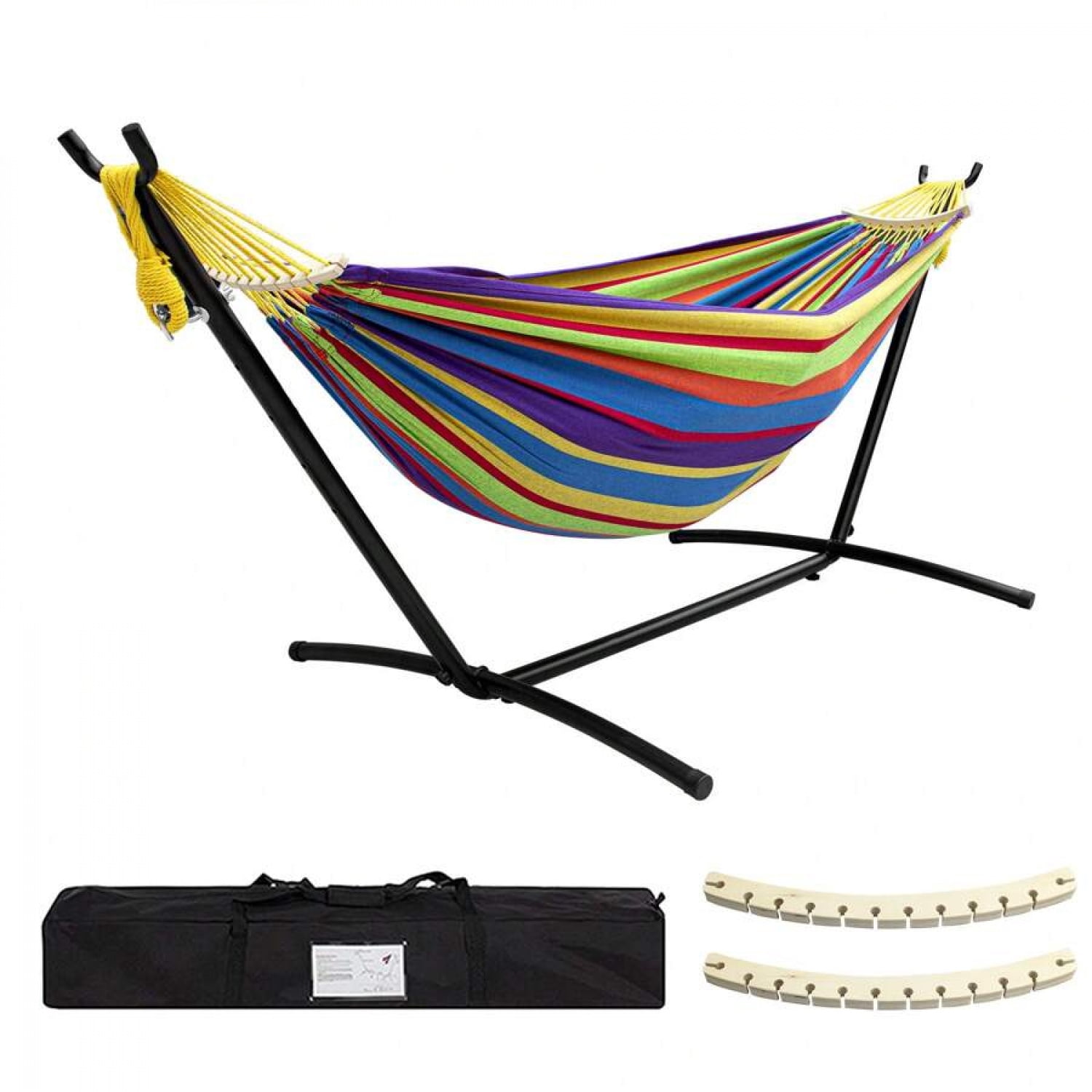 Tropical Double Hammock With Stand Included 450lb Capacity Steel Stand ...