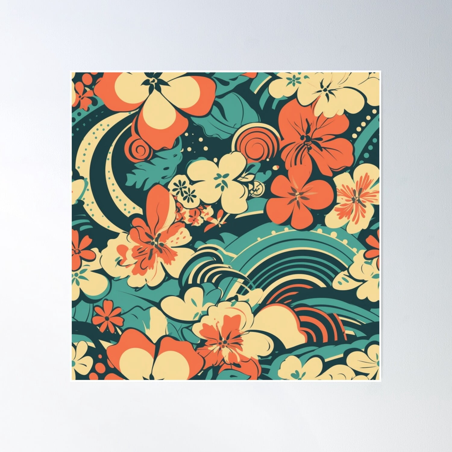Tropical Dream Poster Wall Art, Modern Wall Decor, 16x16 UNFRAMED ...