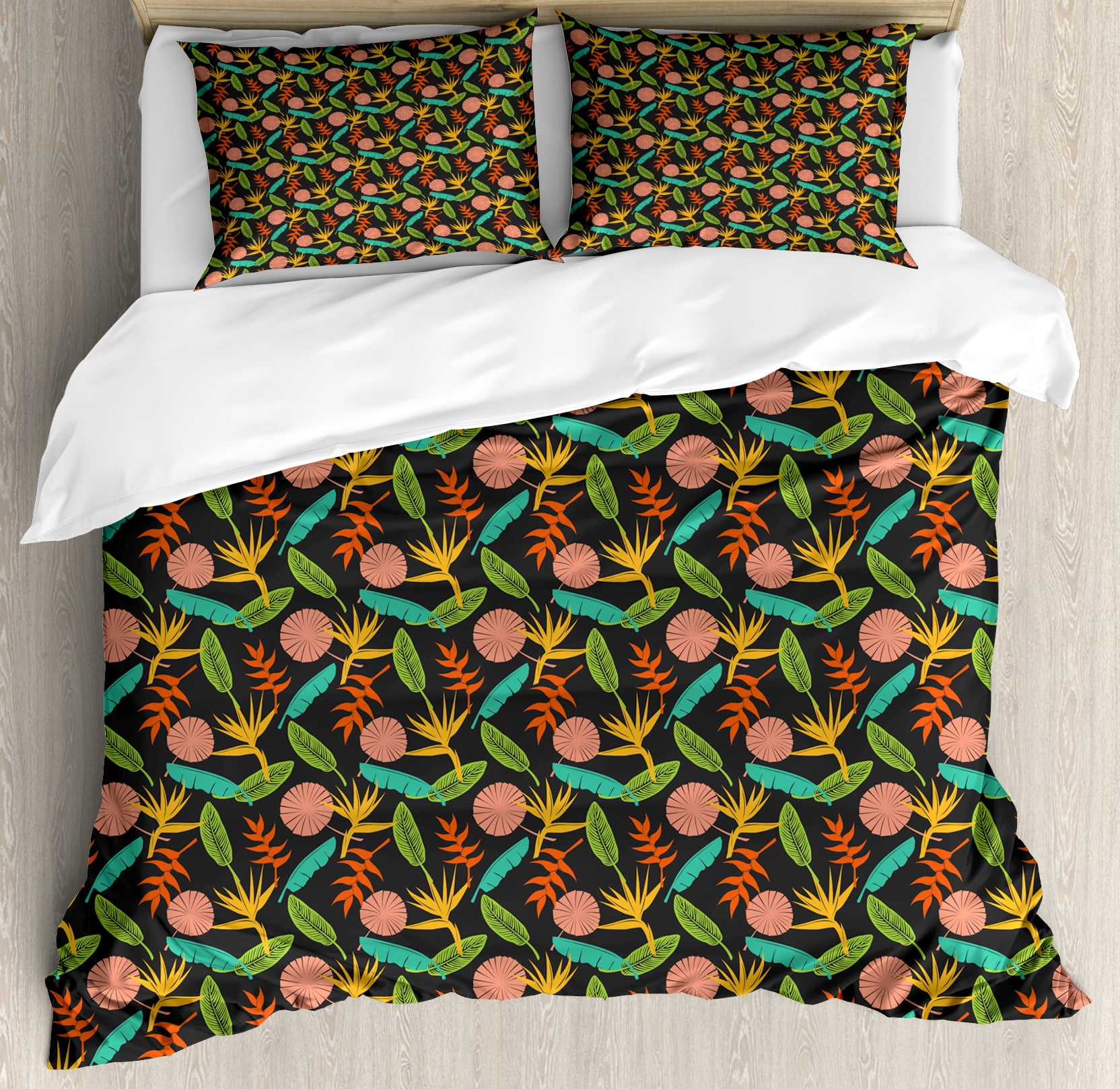 Tropical Duvet Cover Sets, Abstract Exotic Botany of Bird of Paradise ...