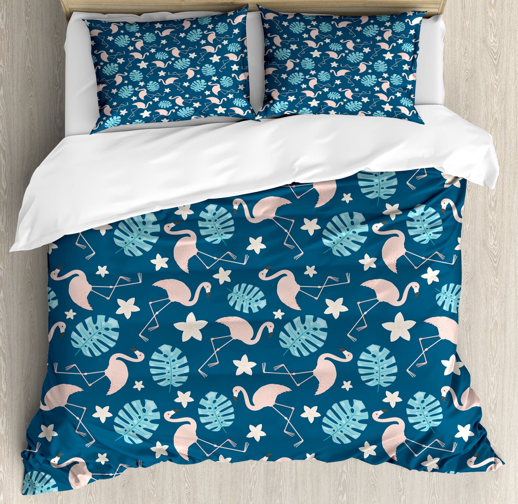Tropical Duvet Cover Sets, Exotic Patterns Like Flamingos Monstera ...