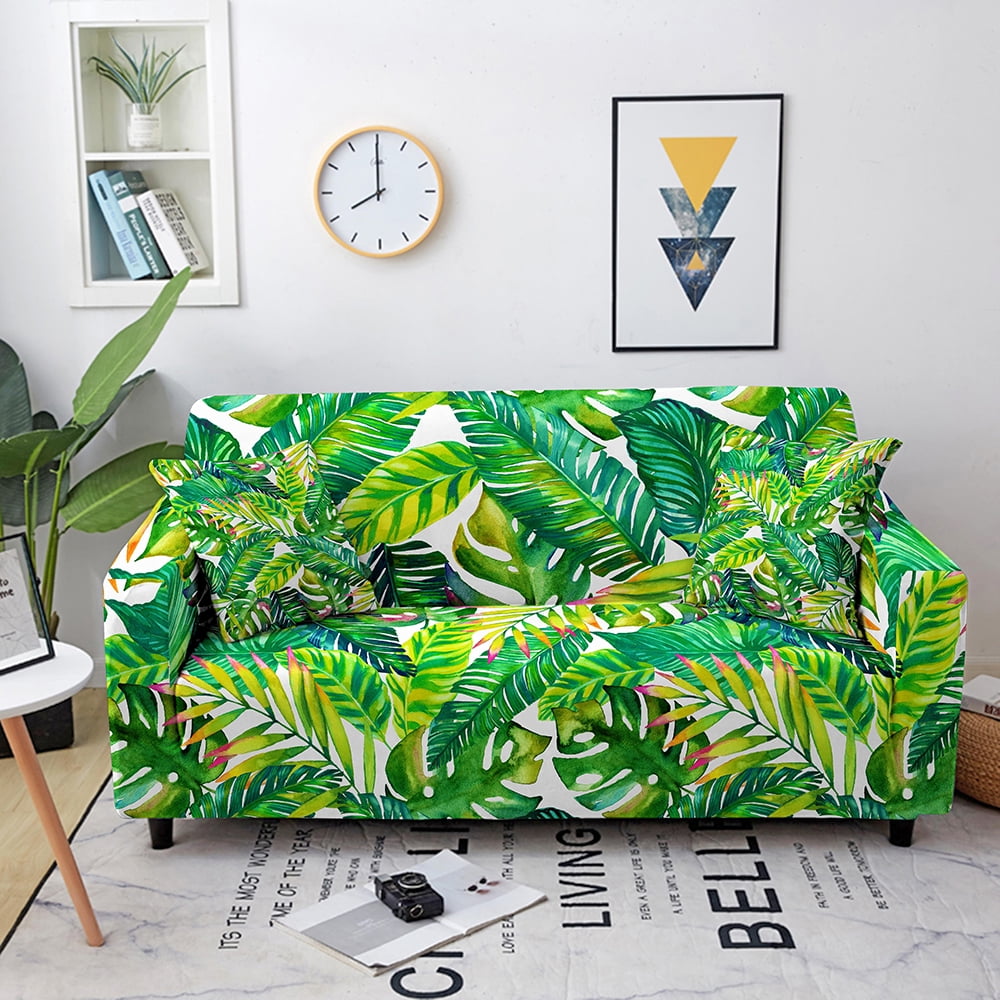 Tropical Elastic Sofa Cover for Living Room Sofa Cover Lounge Sectional ...