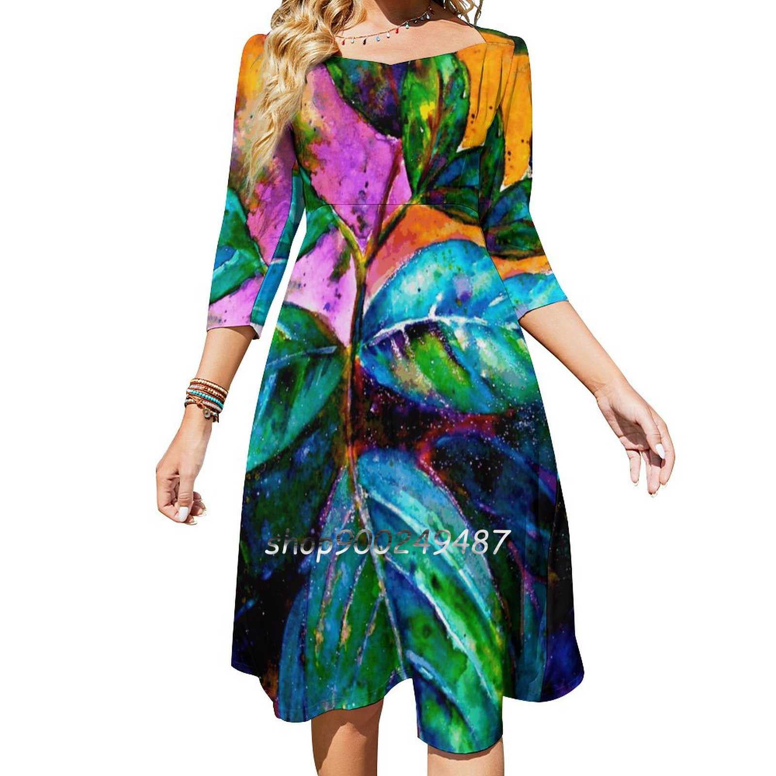 Tropical Fantasy.. Evening Party Dresses Midi Sexy Dress Female Sweet ...
