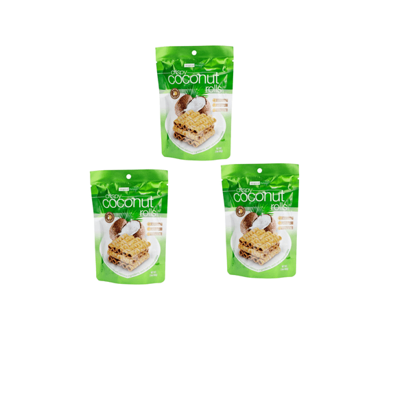 Tropical Fields Crispy Coconut Rolls, Original Coconut Flavor, Crunchy ...