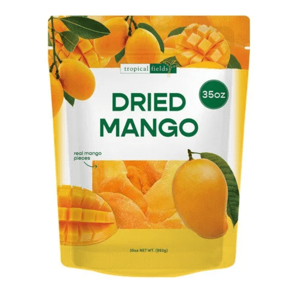 Tropical Field Organic Dried Mango, 35 oz Resealable Bag, Chewy Snack ...