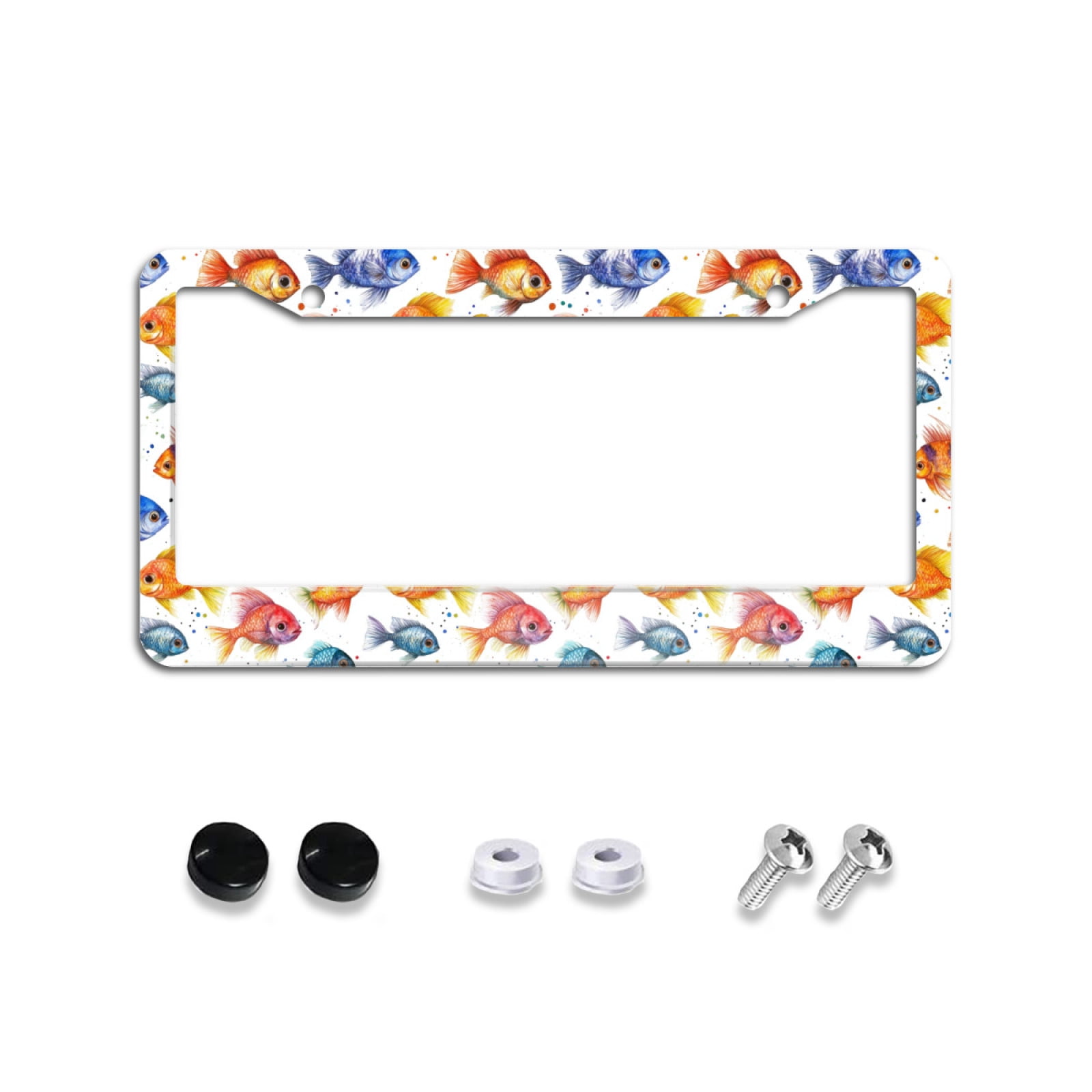 Tropical Fish 2 License Plate Frames for Women Men Car Plate Holder ...