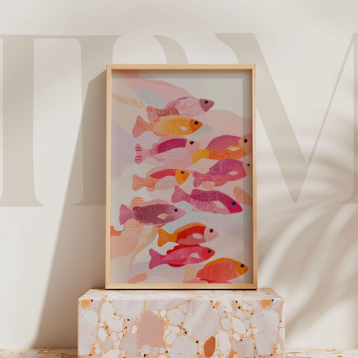 Tropical Fish Art Print Coastal Wall Art Abstract Ocean Print Colorful ...