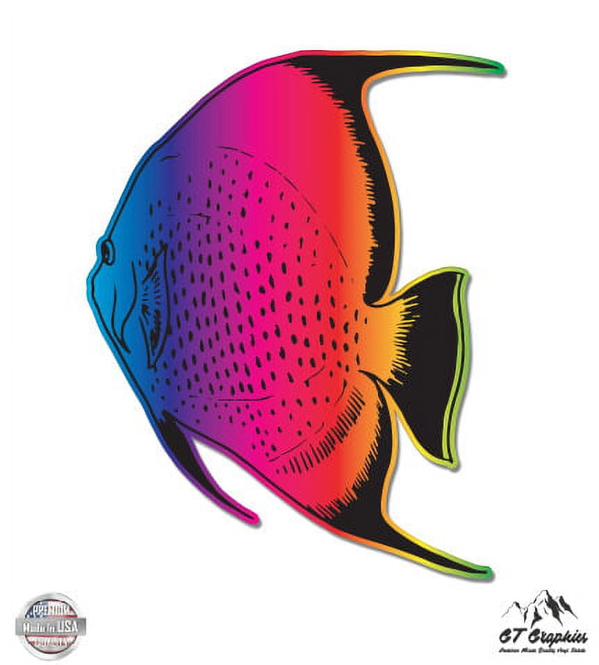Tropical Fish Colorful - 5" Vinyl Sticker - For Car Laptop I-Pad ...