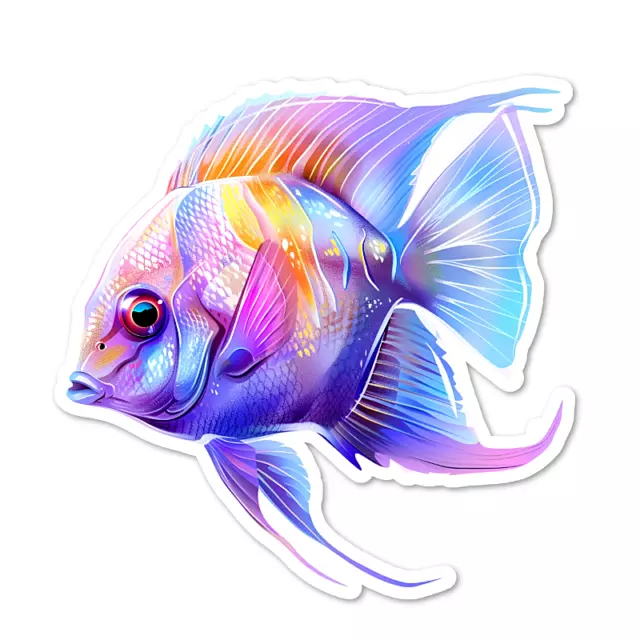Tropical Fish, Sealife, Sticker, Water Resistant, Indoor Use,Phone ...