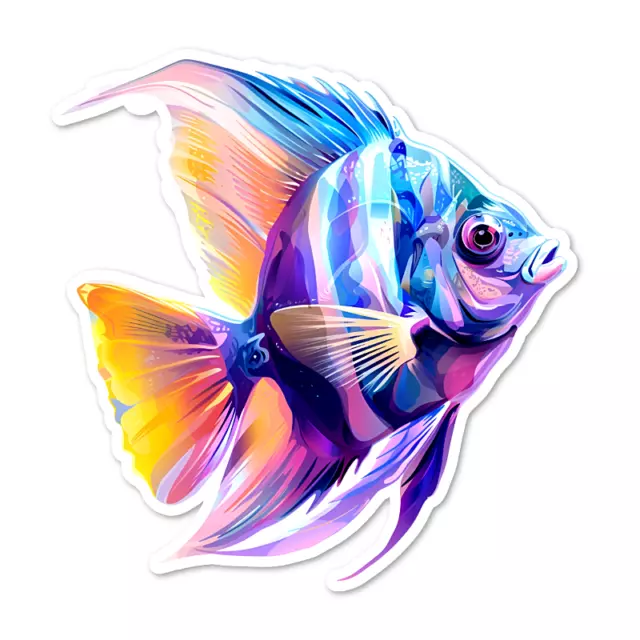 Tropical Fish, Sealife, Sticker, Water Resistant, Indoor Use,Phone ...
