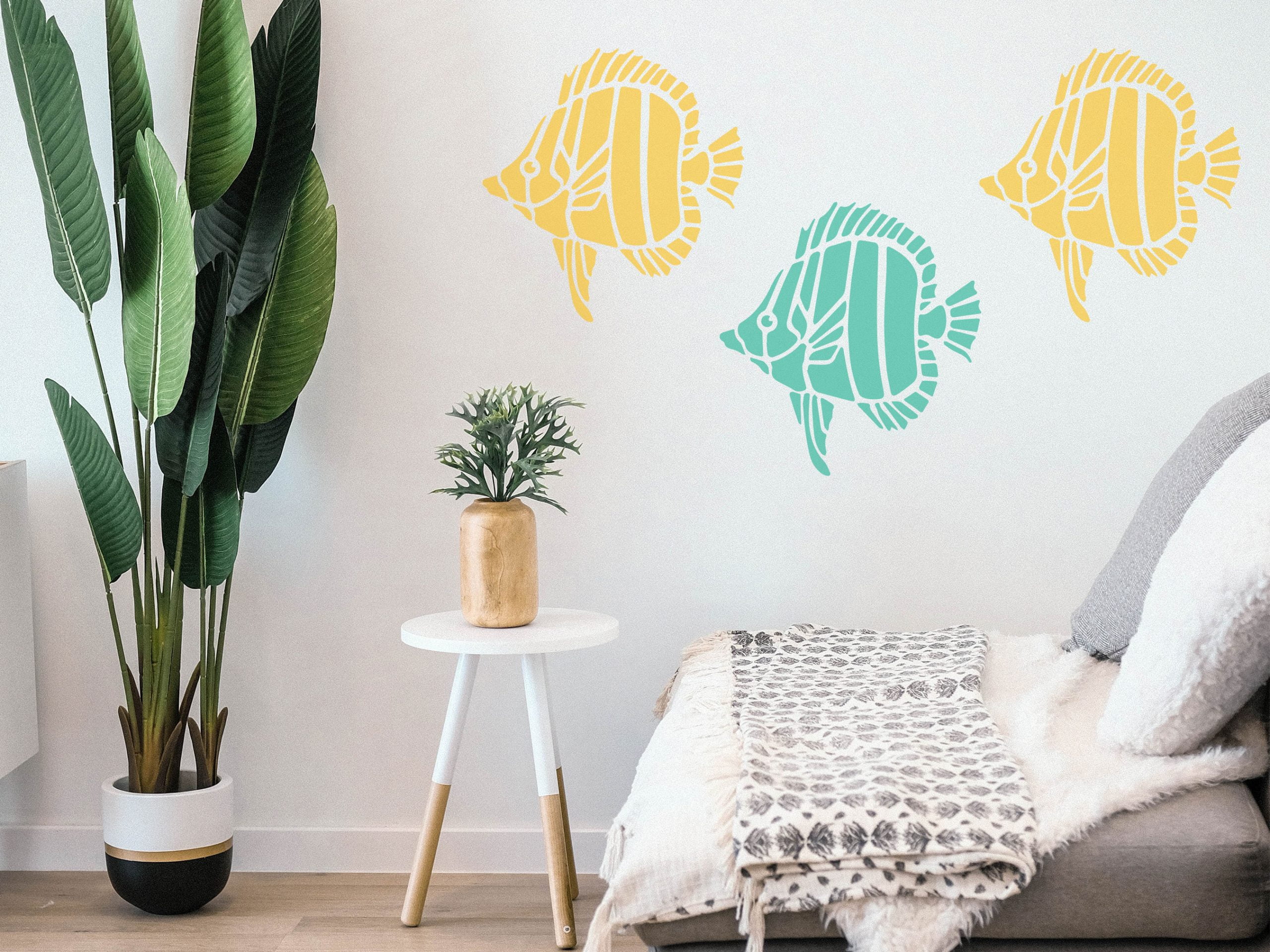 Tropical Fish Stencil - Art and Wall Stencil (20"x20") - Walmart.com