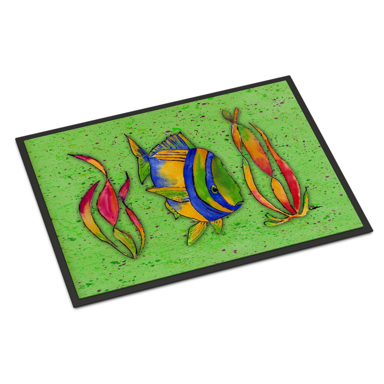 Tropical Fish on Green Doormat 24x36 - Walmart.com