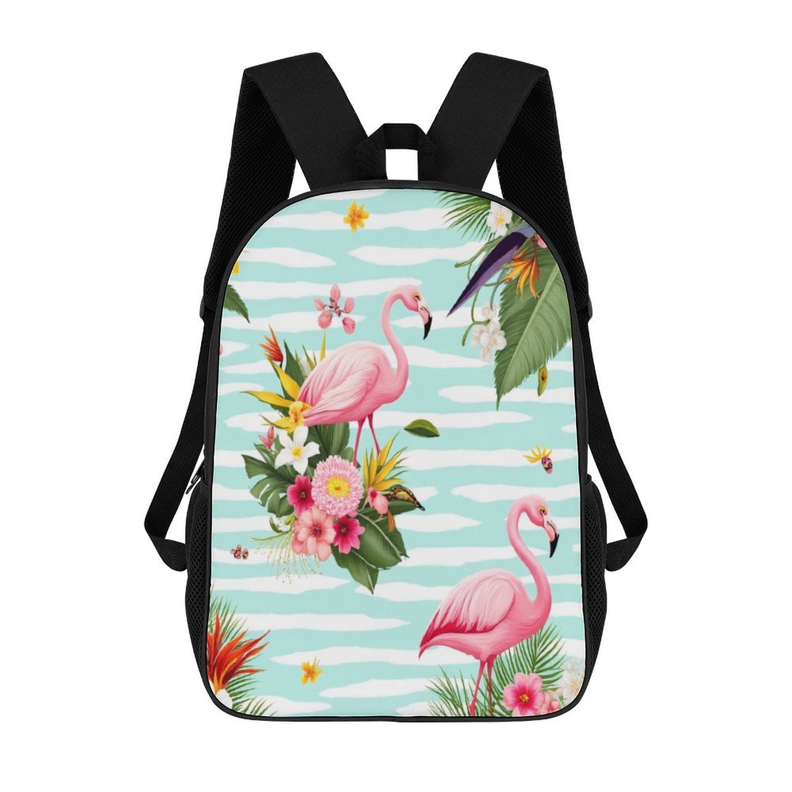 Tropical Flamingo Floral Pattern 3D Print 17in adolescent Backpack ...