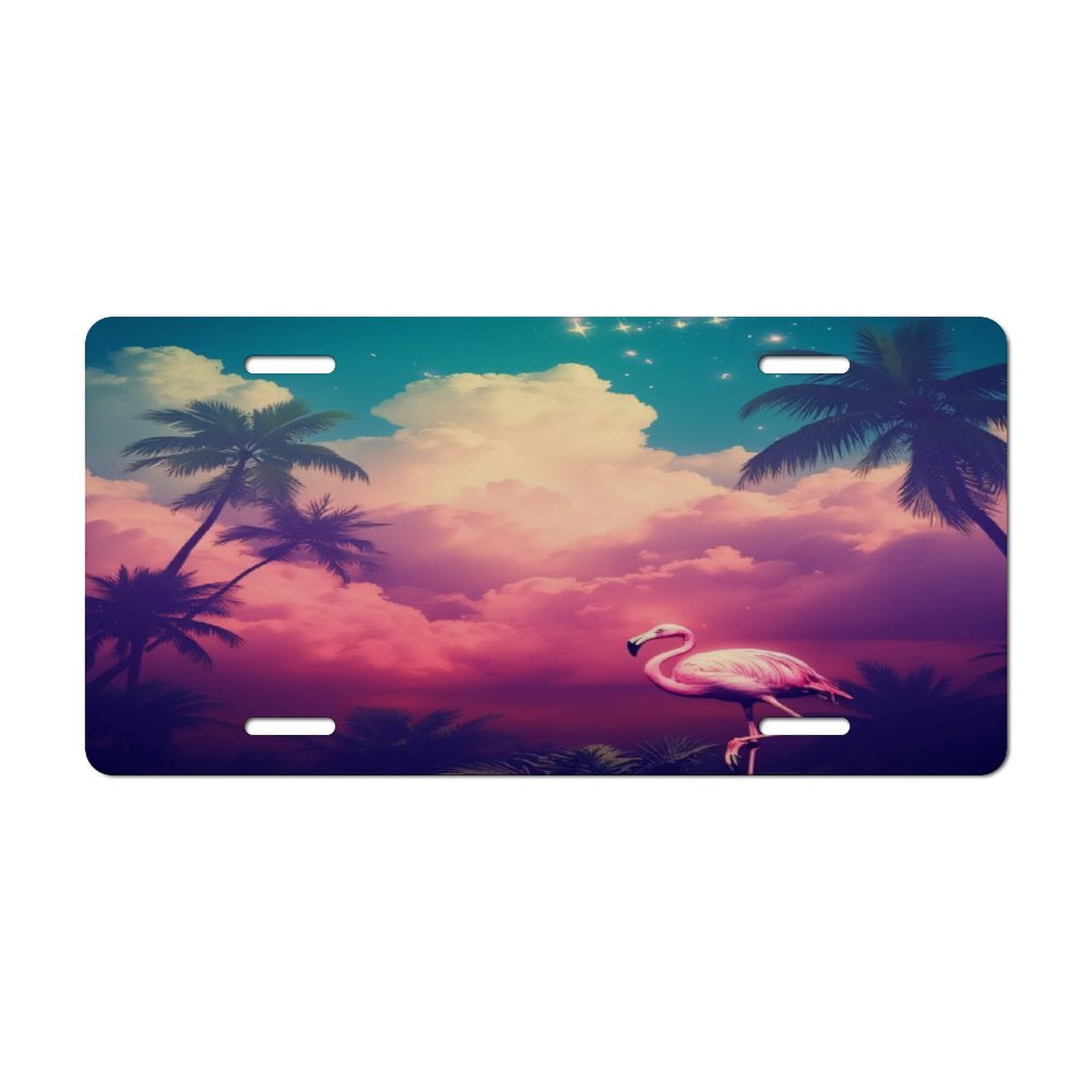 Tropical Flamingo Paradise(3) Car Decorative Front License Plate,Vanity ...