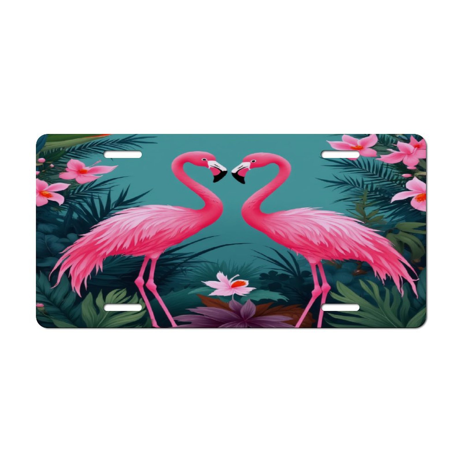 Tropical Flamingo Paradise(5) License Plate Lightweight Aluminum ...