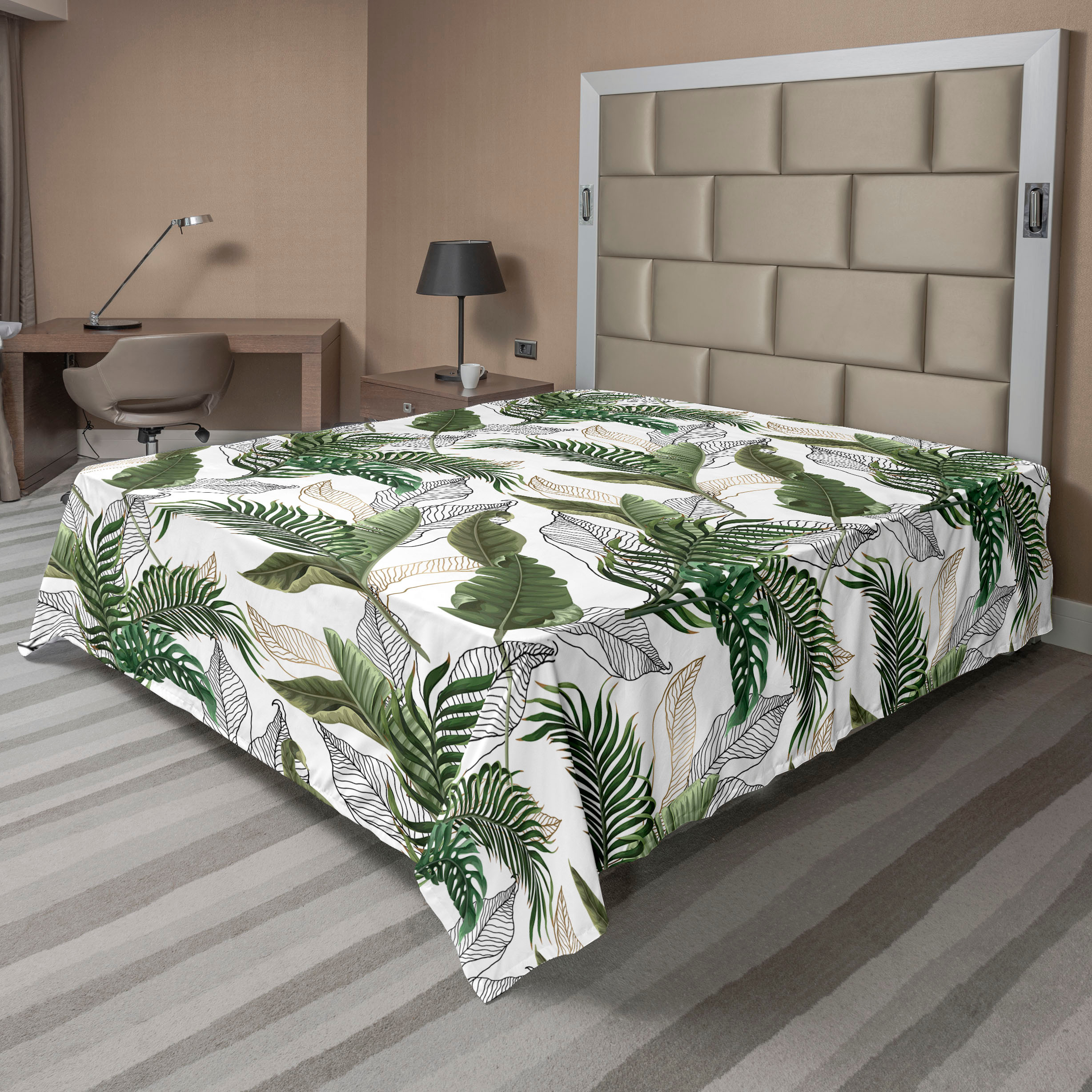 Ambesonne Tropical Flat Bedding Sheet Soft Top Sheet, Hawaii Exotic ...