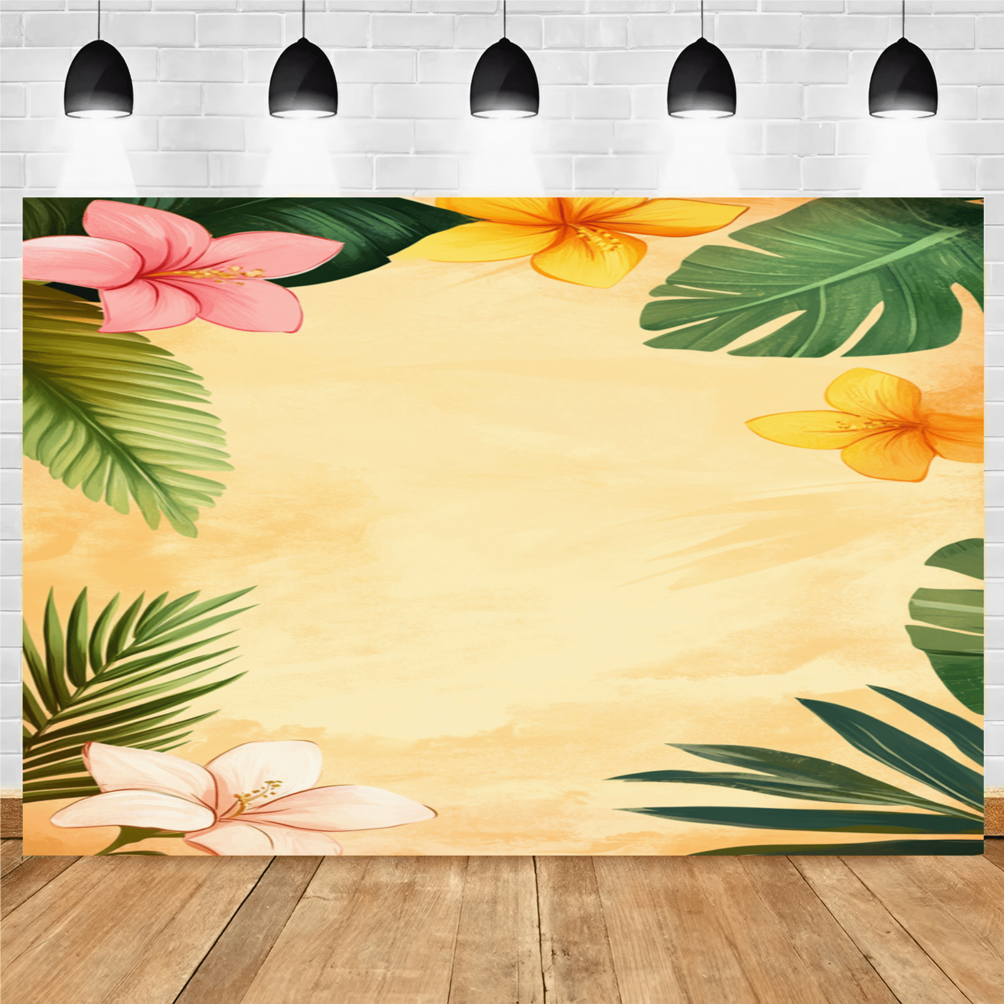 Tropical Floral Pattern(1) Natural Scenic Backdrops Summer Landscape ...