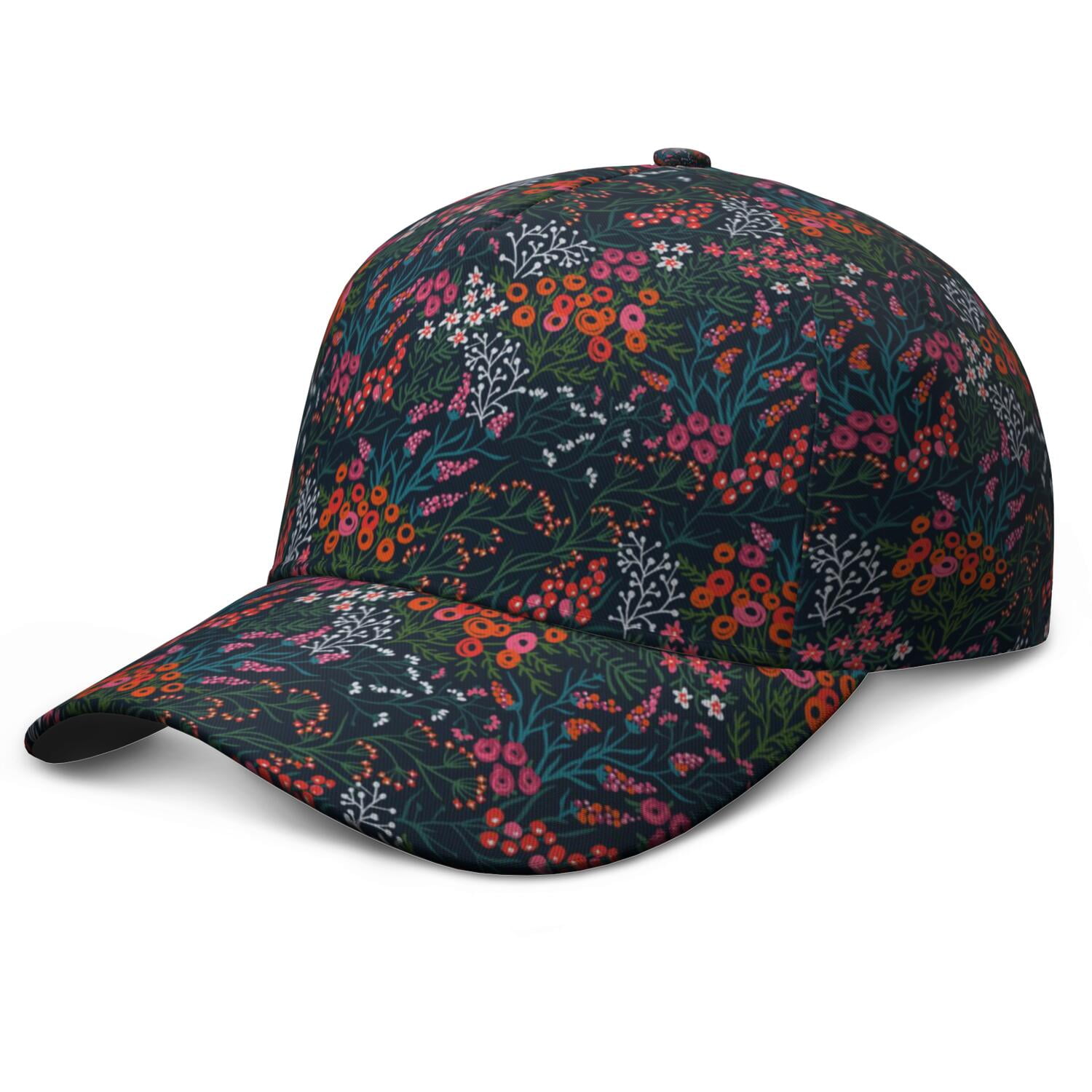 Tropical Floral Snapback Hat – Boho Baseball Cap with Colorful Bloom ...