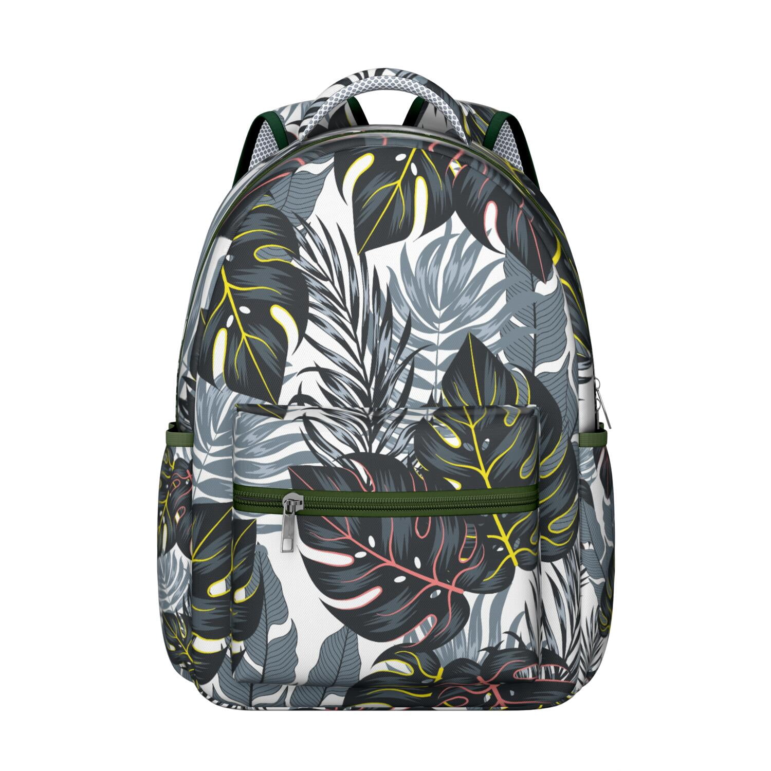Tropical Floral Waterproof Laptop Backpack, Ergonomic Design for ...