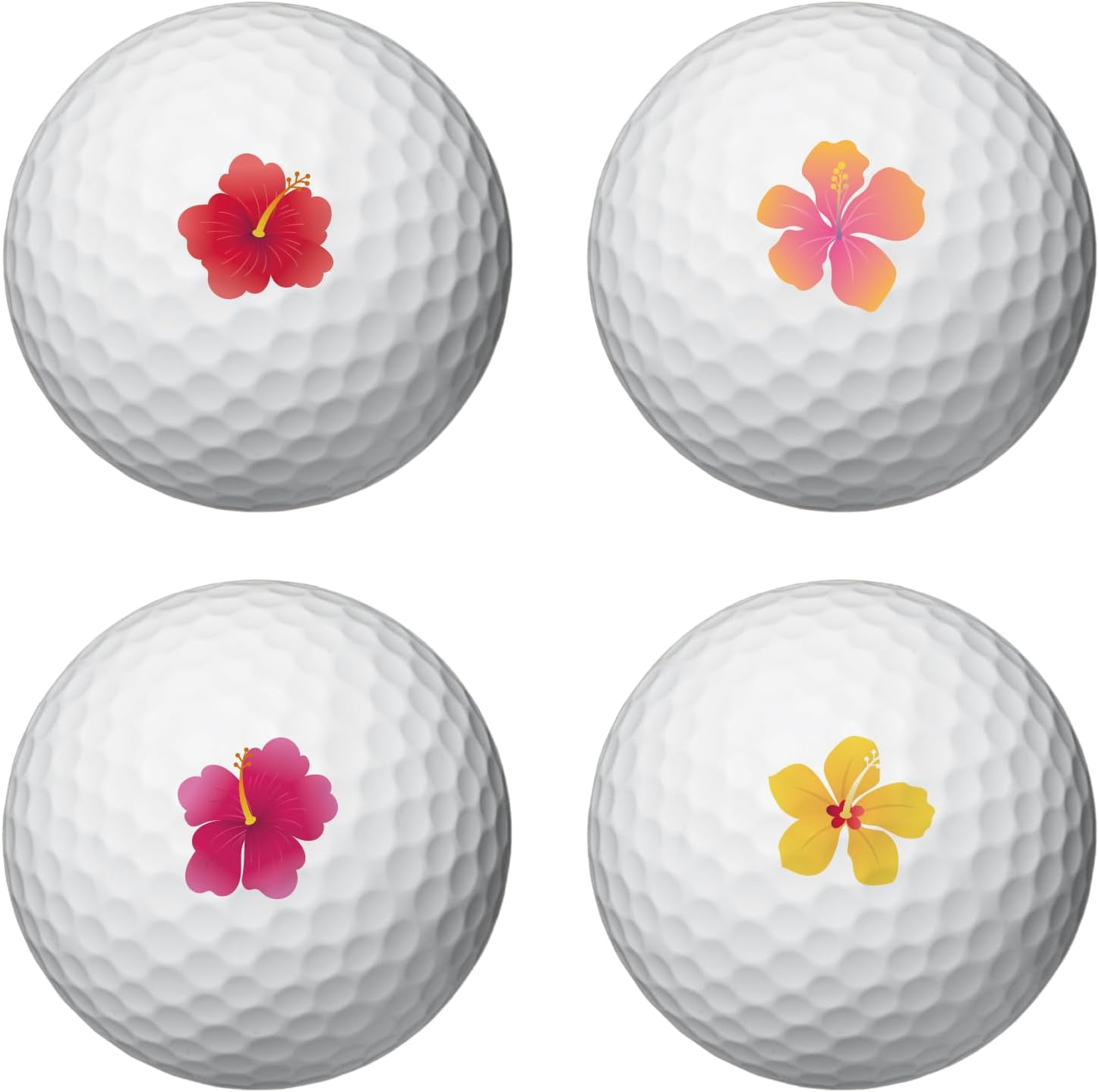 Tropical Flower Golf Ball Markers 32 Pcs Colorful Mini Floral Golf Ball ...