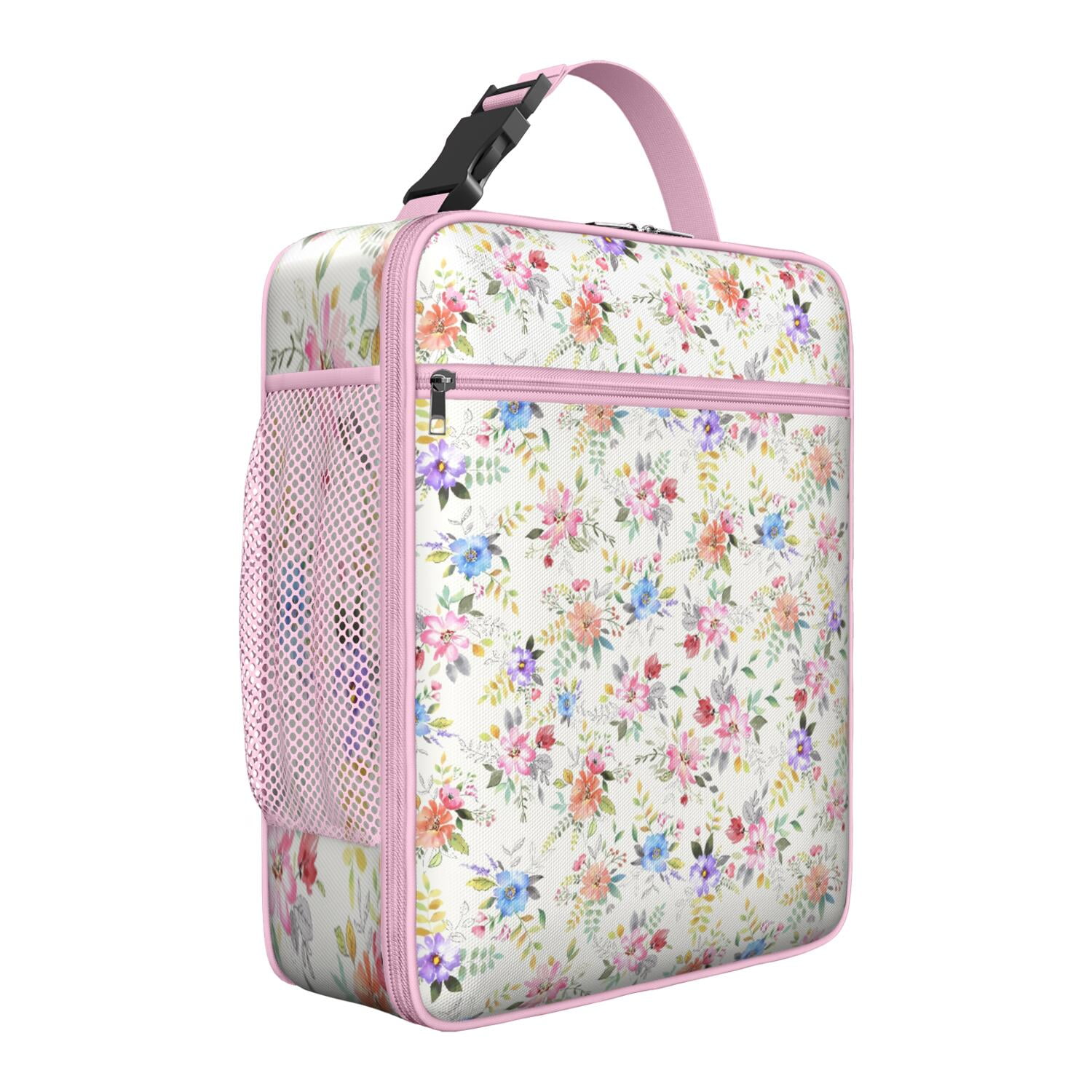 Tropical Flower and Leaves Insulated Lunch Box Men Reusable Lunch Bag ...