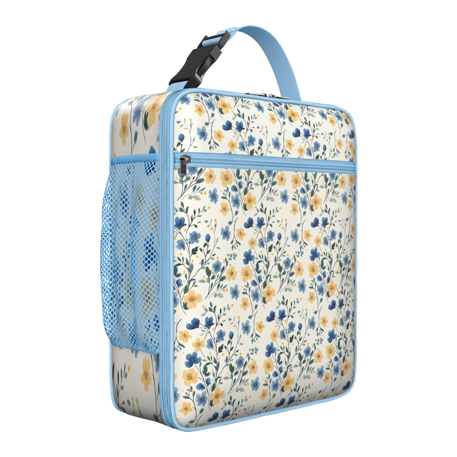 Tropical Flower and Leaves Insulated Lunch Box Student Reusable Lunch ...