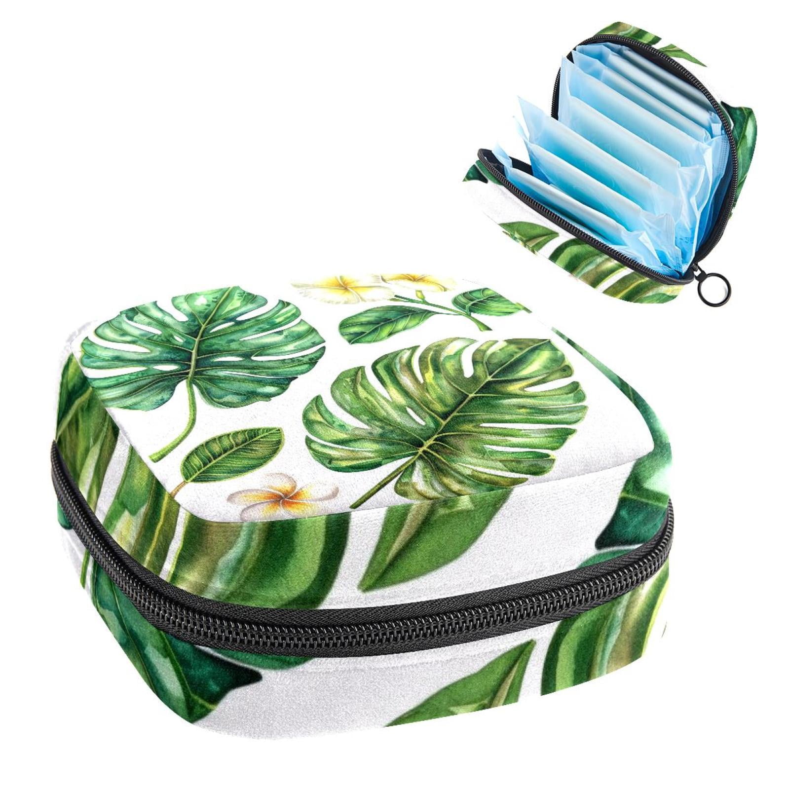 Tropical Flowers Plant Palm Leaves Monstera Leaf Sanitary Napkin ...