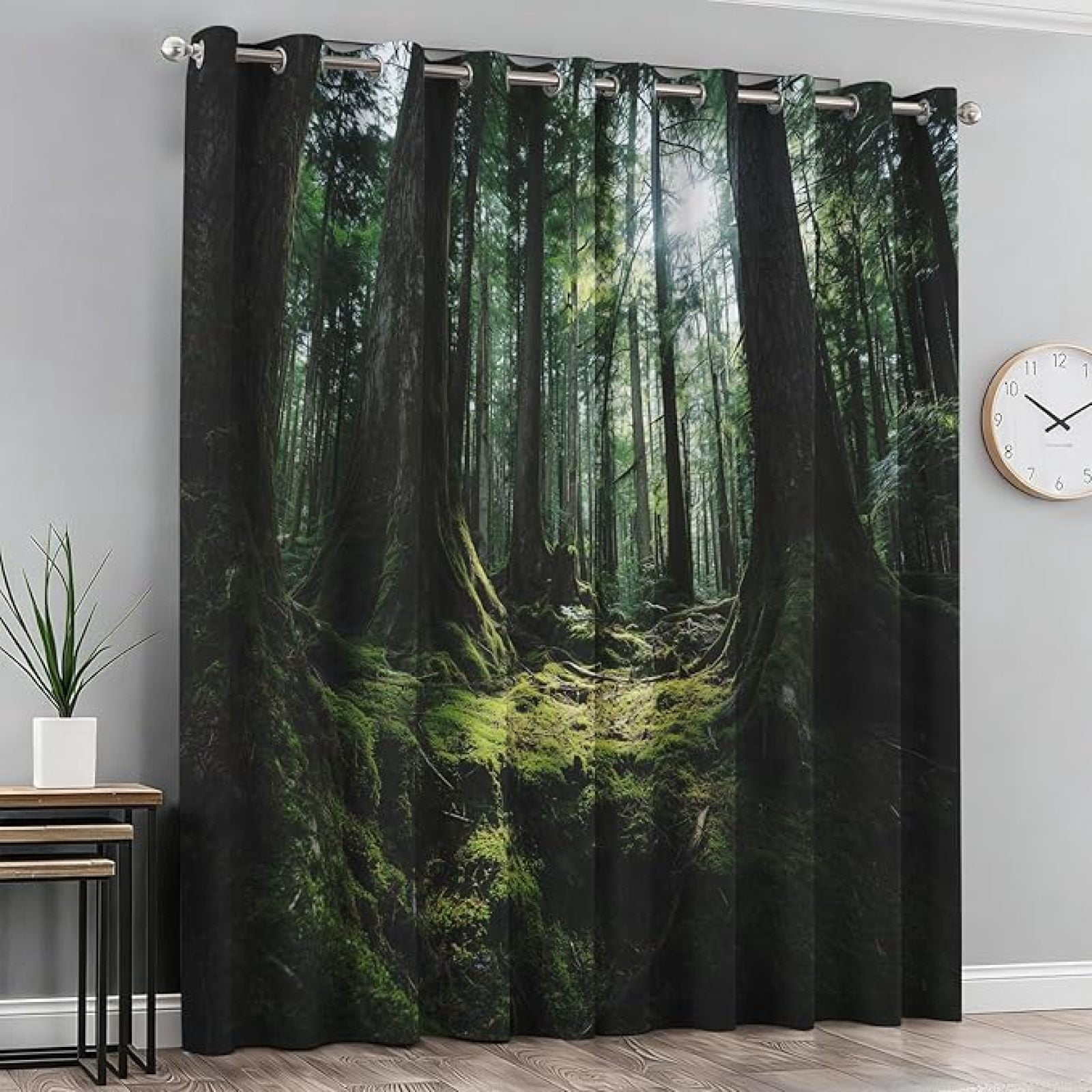 Tropical Forest Curtains Blackout For Living Room Bedroom, Green Nature ...