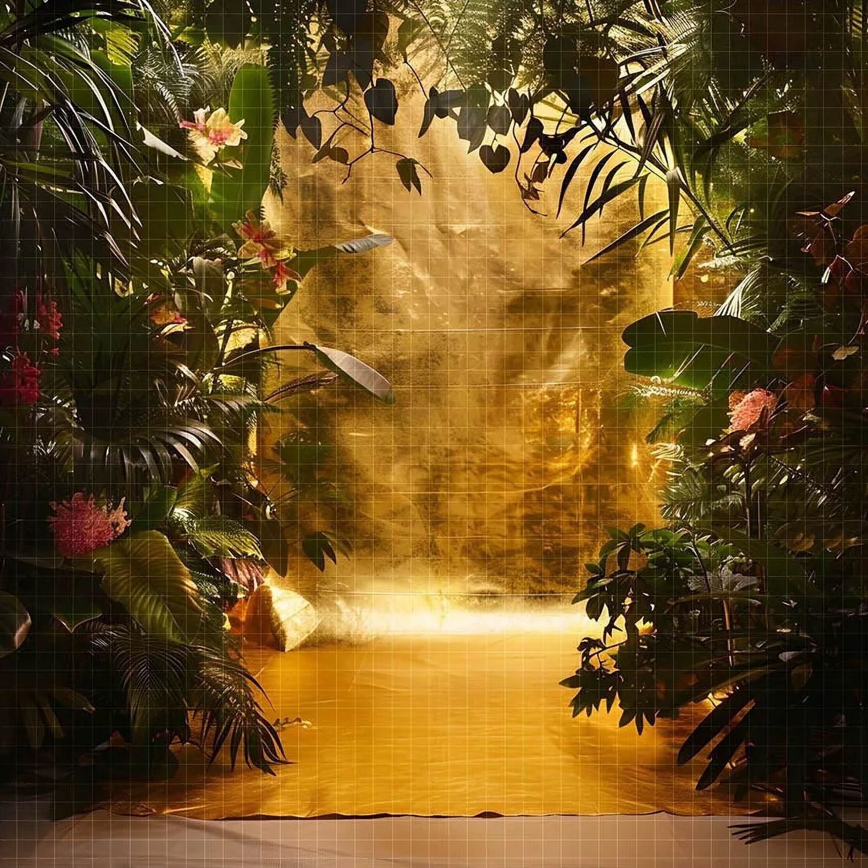 Tropical Forest Floral Leaves Adult Birthday Wedding Maternity Portrait ...