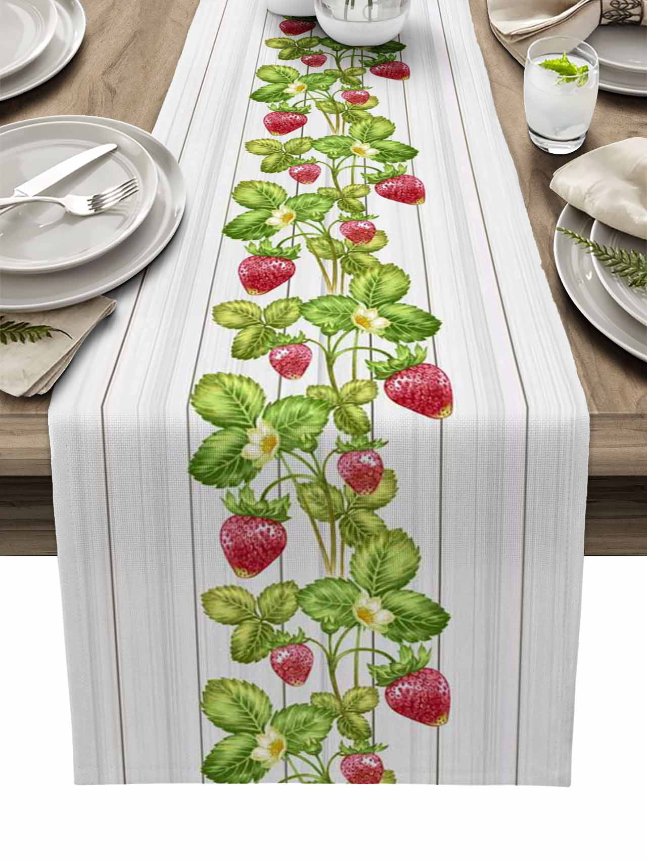 Tropical Fruit Banana Lemon Table Runner Modern Party Dining Table ...