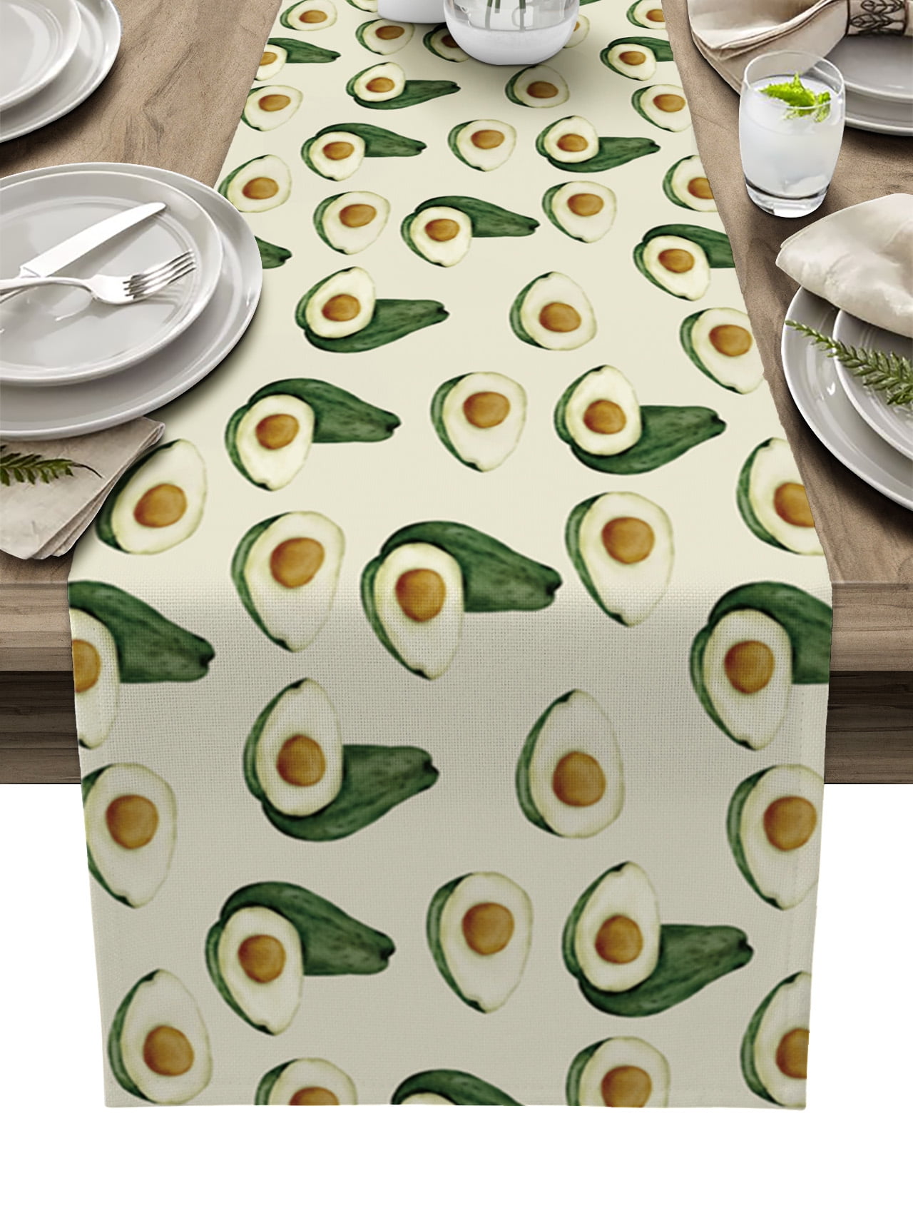 Tropical Fruit Banana Lemon Table Runner Modern Party Dining Table ...