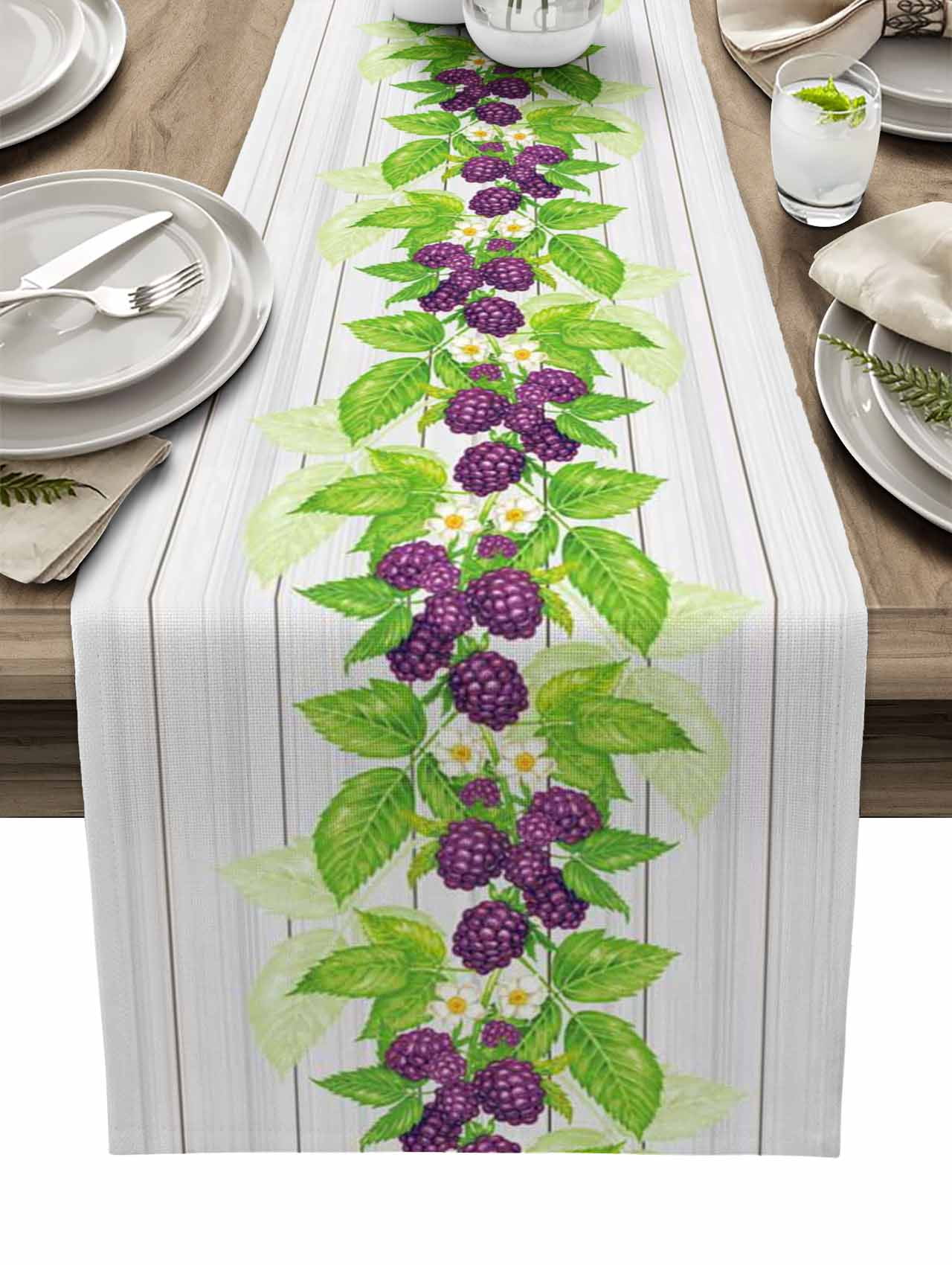 Tropical Fruit Banana Lemon Table Runner Modern Party Dining Table ...