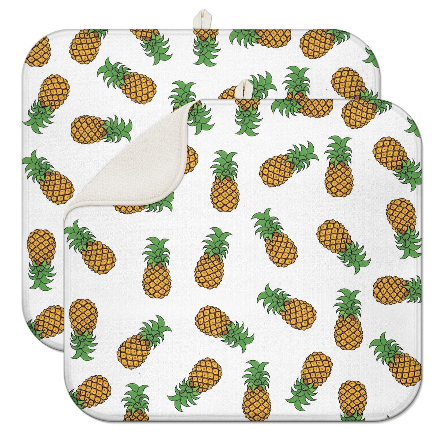 Tropical Fruit Coffee Mat – Ultra Absorbent Microfiber Spill Mat with ...