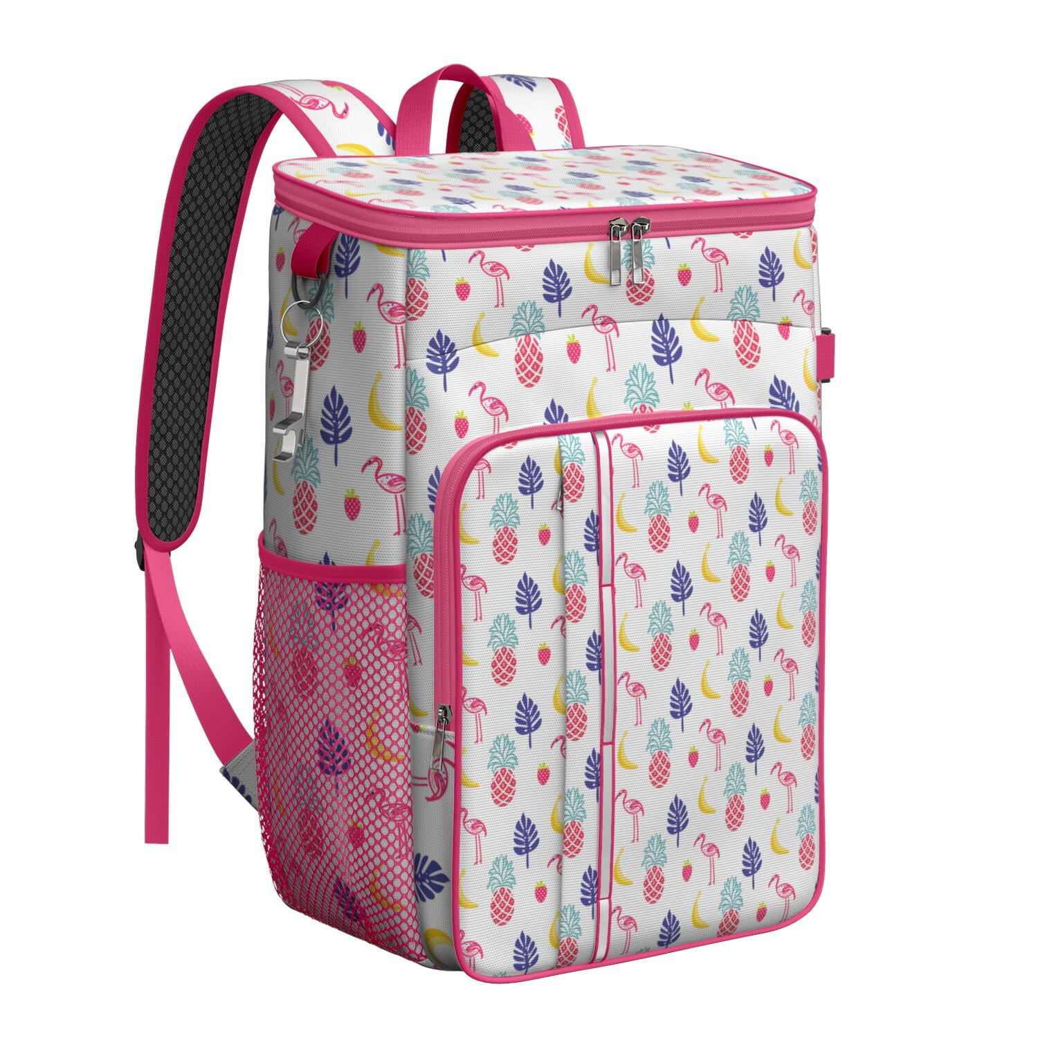 Tropical Fruit Cooler Backpack - 20L Pineapple Print Insulated Bag for ...