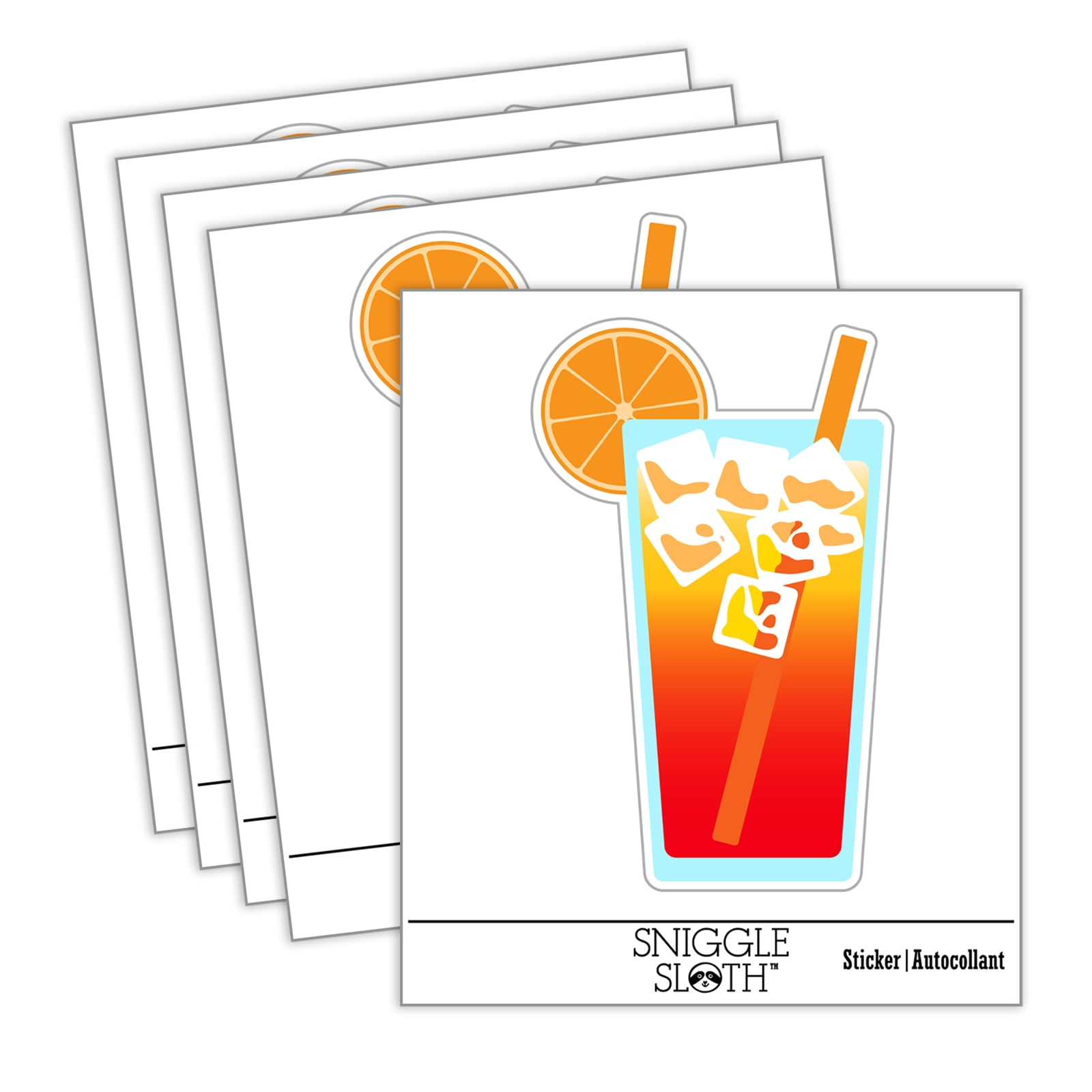 Tropical Fruit Drink Citrus Slice Car Window Bumper Water Bottle Phone ...