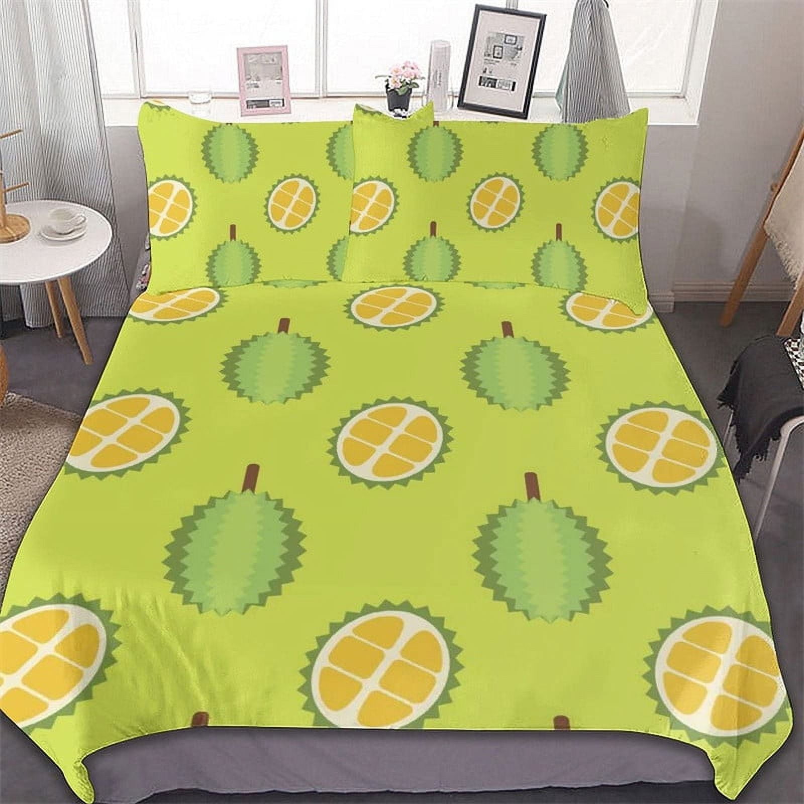 Tropical Fruit Durian Duvet Cover Microfiber Bedding Set 3D Print Quilt ...