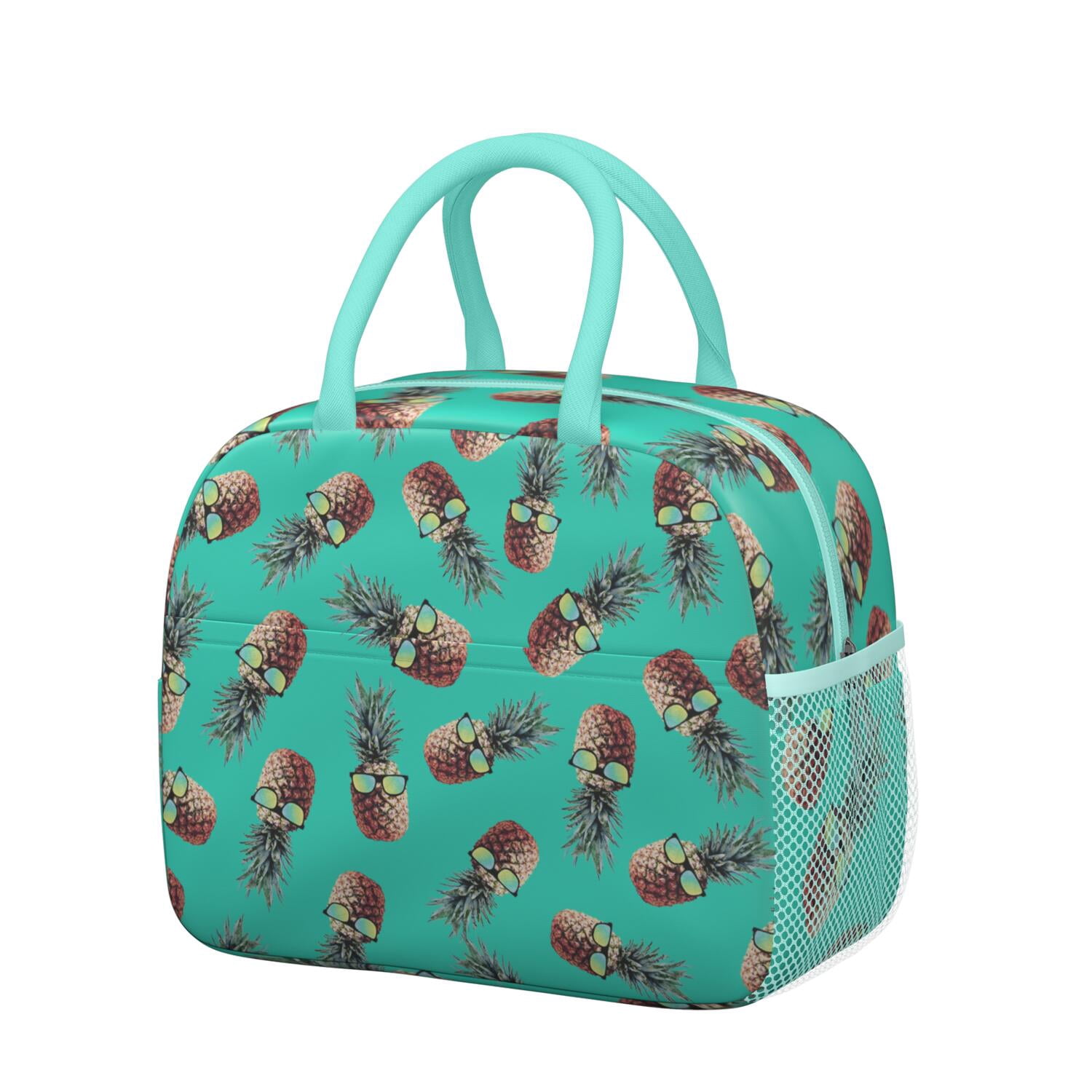 Tropical Fruit Lunch Box - Pineapple Print Insulated & Durable Lunch ...