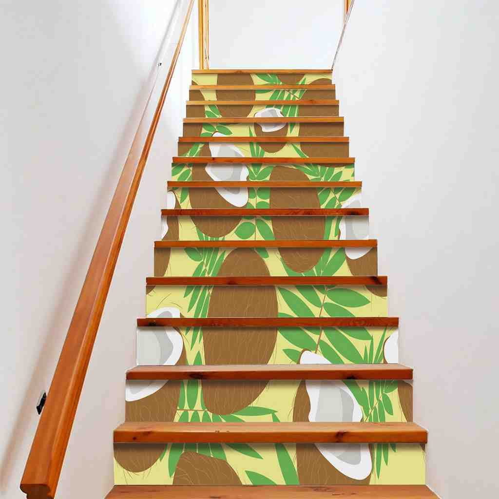 Tropical Fruit Stair Stickers Cartoon Food Stairway Decals Avocado ...