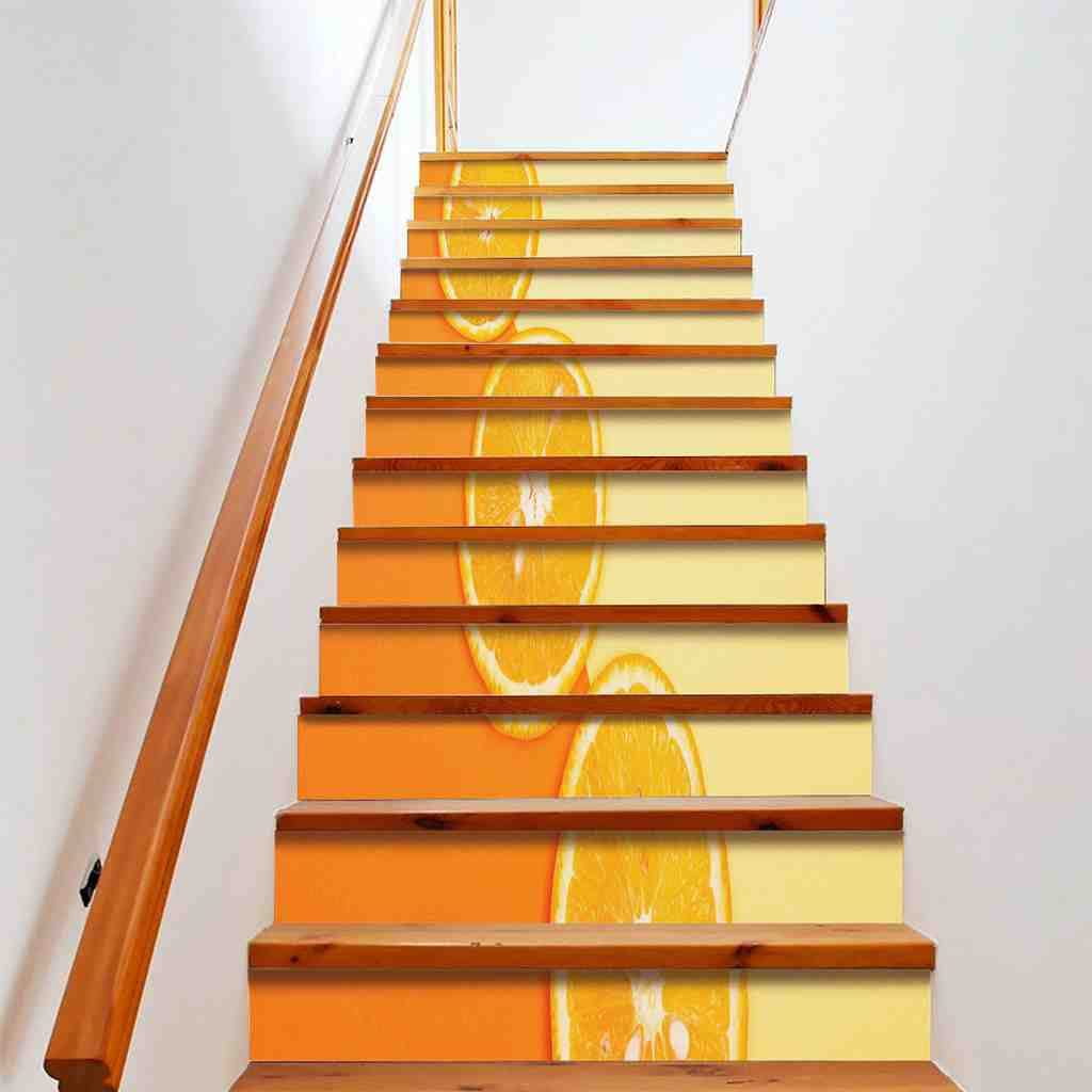 Tropical Fruit Stair Stickers Cartoon Food Stairway Decals Avocado ...
