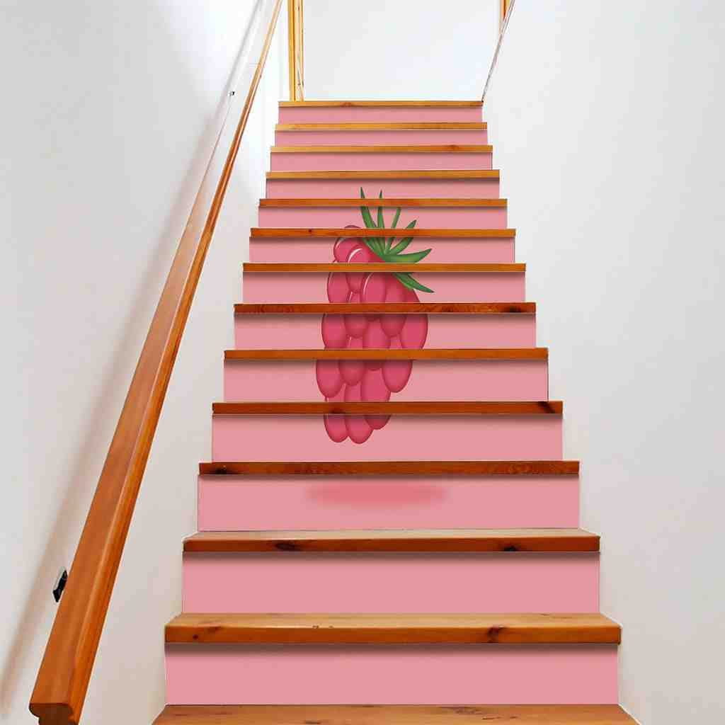 Tropical Fruit Stair Stickers Cartoon Food Stairway Decals Avocado ...