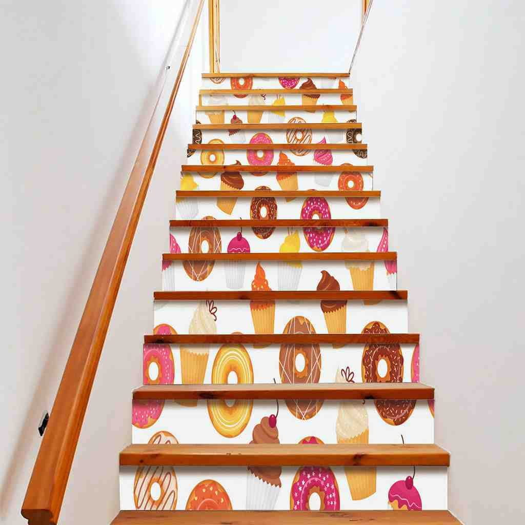 Tropical Fruit Stair Stickers Cartoon Food Stairway Decals Avocado ...