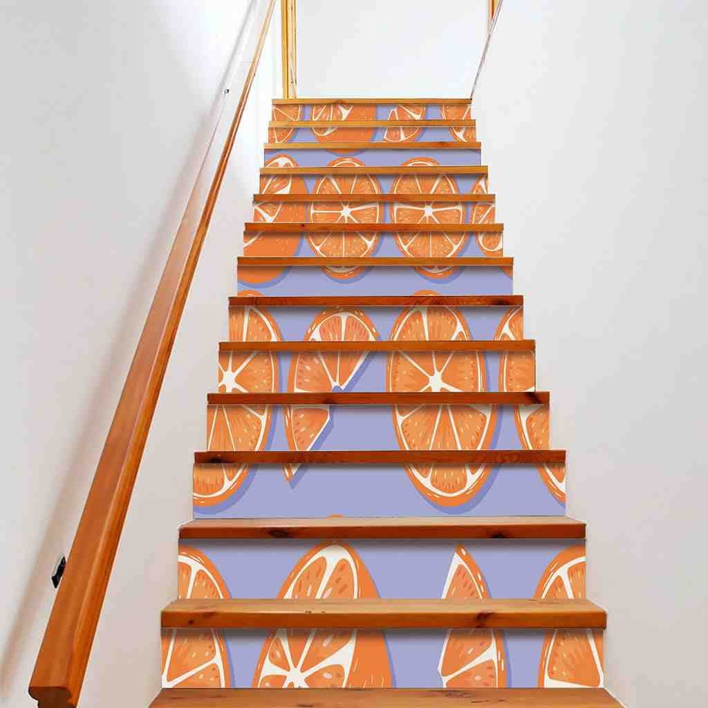 Tropical Fruit Stair Stickers Cartoon Food Stairway Decals Avocado ...