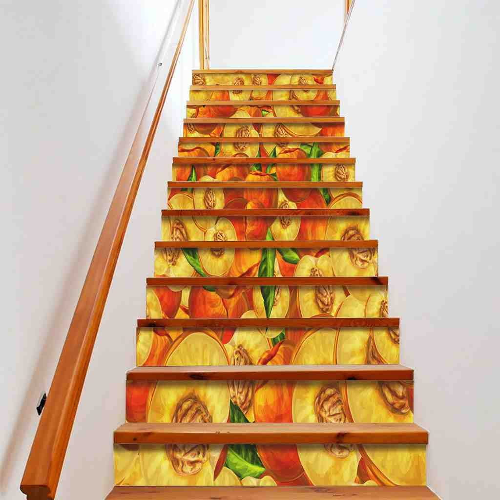 Tropical Fruit Stair Stickers Cartoon Food Stairway Decals Avocado ...